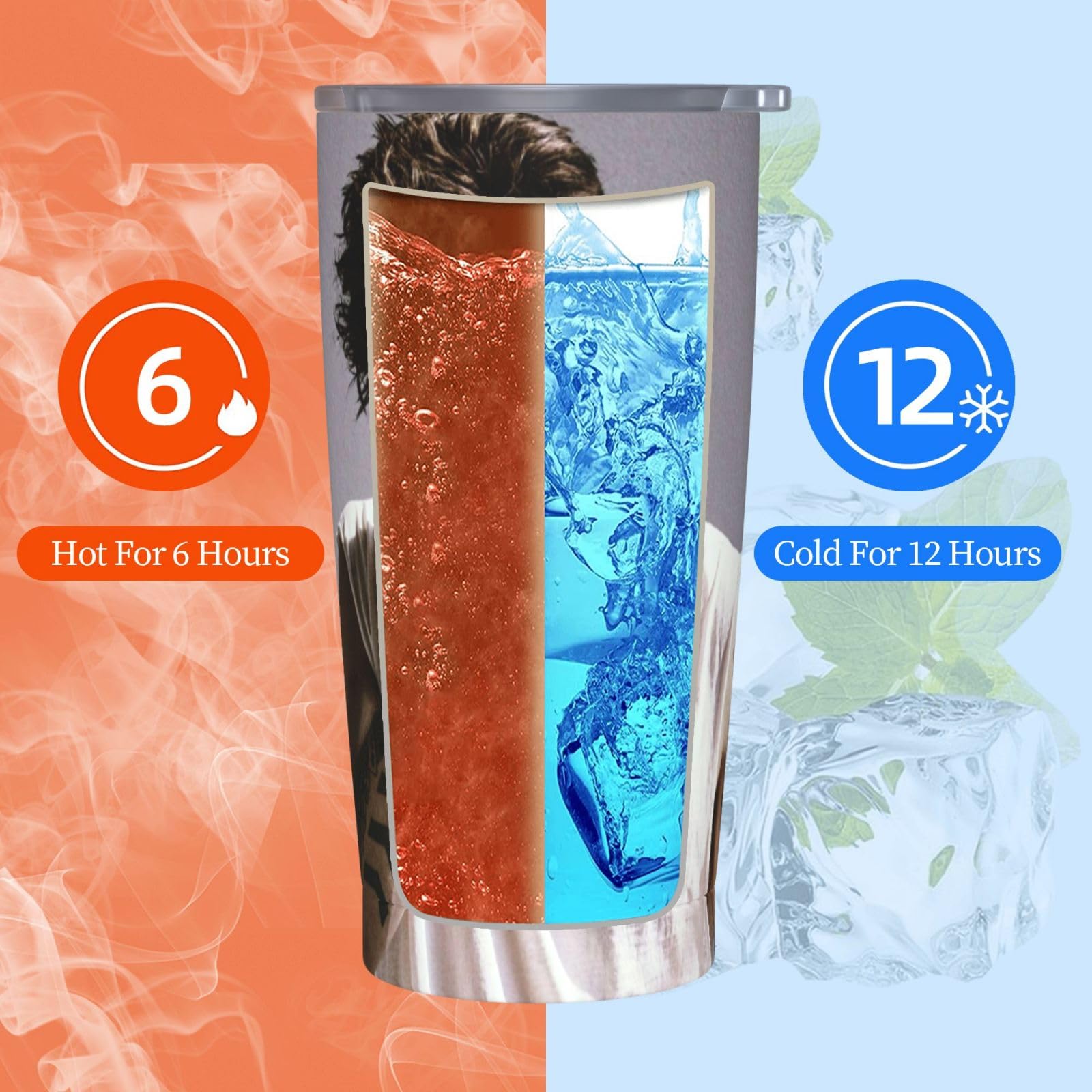 UALWORY Liam Music Payne Tumbler Cup 20oz Travel Coffee Mug with Lid and Straw Stainless Steel Insulated Mugs