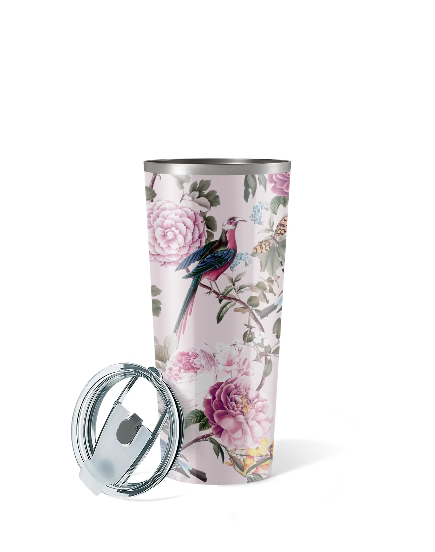 Bougie Primavera Insulated Tumbler, Gift Tube, 22-Ounces, Stainless Steel, Multicolor, Kitchen Décor
