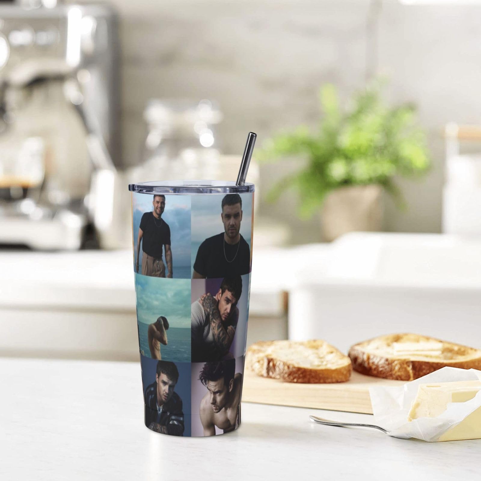 UALWORY Liam Music Payne Tumbler Cup 20oz Travel Coffee Mug with Lid and Straw Stainless Steel Insulated Mugs