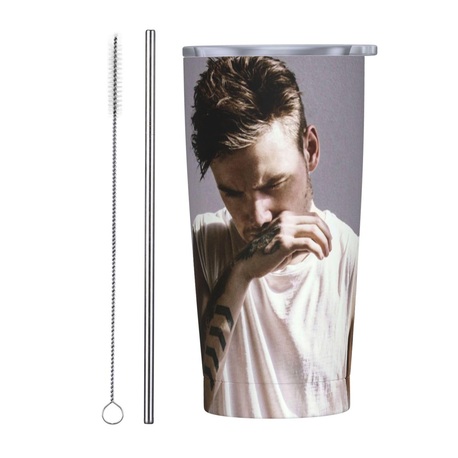 UALWORY Liam Music Payne Tumbler Cup 20oz Travel Coffee Mug with Lid and Straw Stainless Steel Insulated Mugs