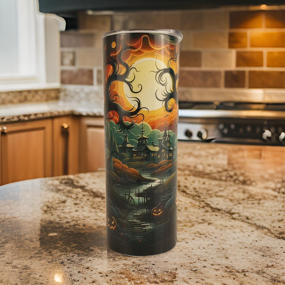Hogg 20 oz Sublimation Tumblers (9 Units), Sublimation Blanks, Bulk Tumblers with Lids and Straws, 20oz Skinny, Blank Cups