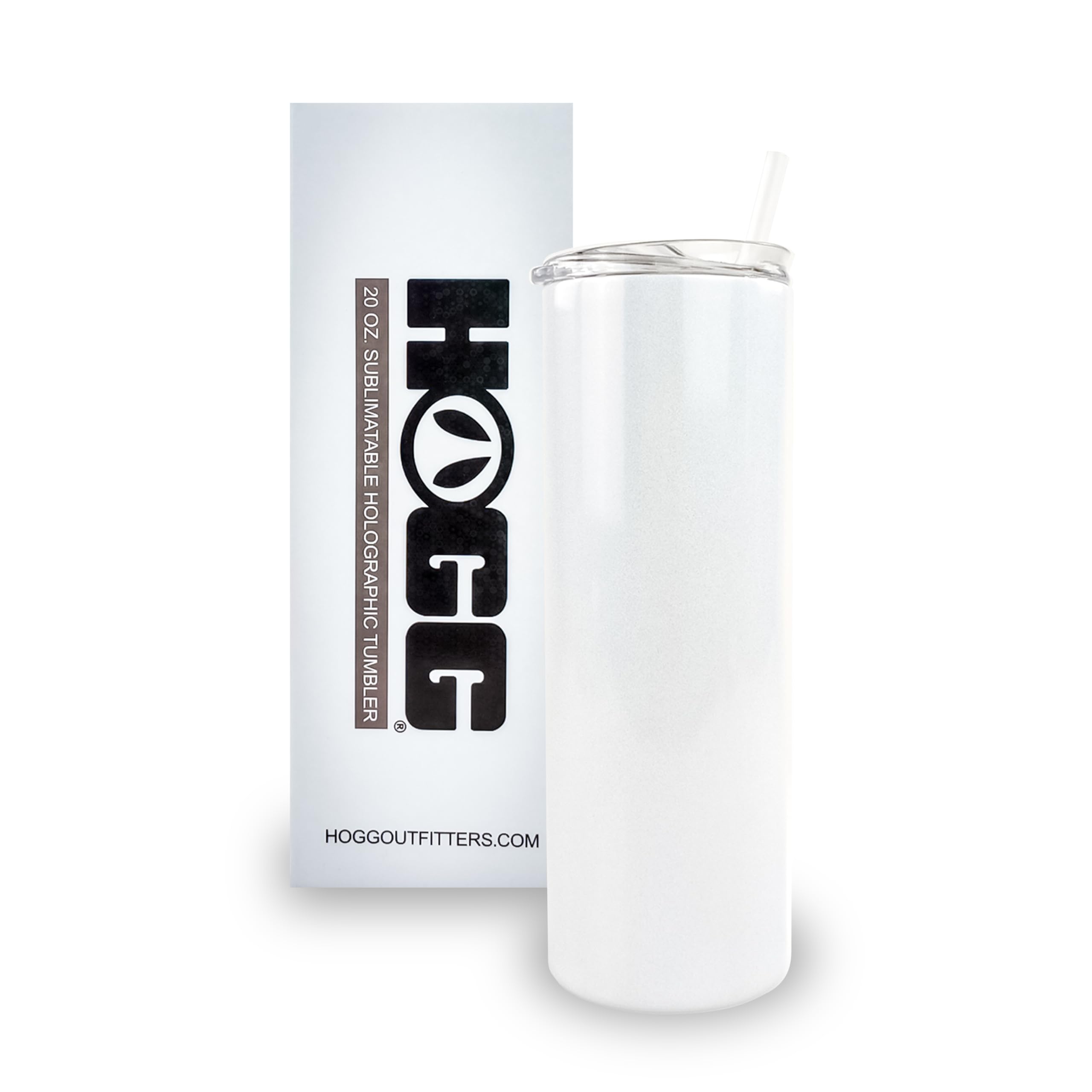 Hogg 20 oz Sublimation Tumblers Holographic (9 Units) - Shimmer Coating, Sublimation Blanks, Bulk Tumblers with Lids and Straws, 20oz Skinny, Blank Cups