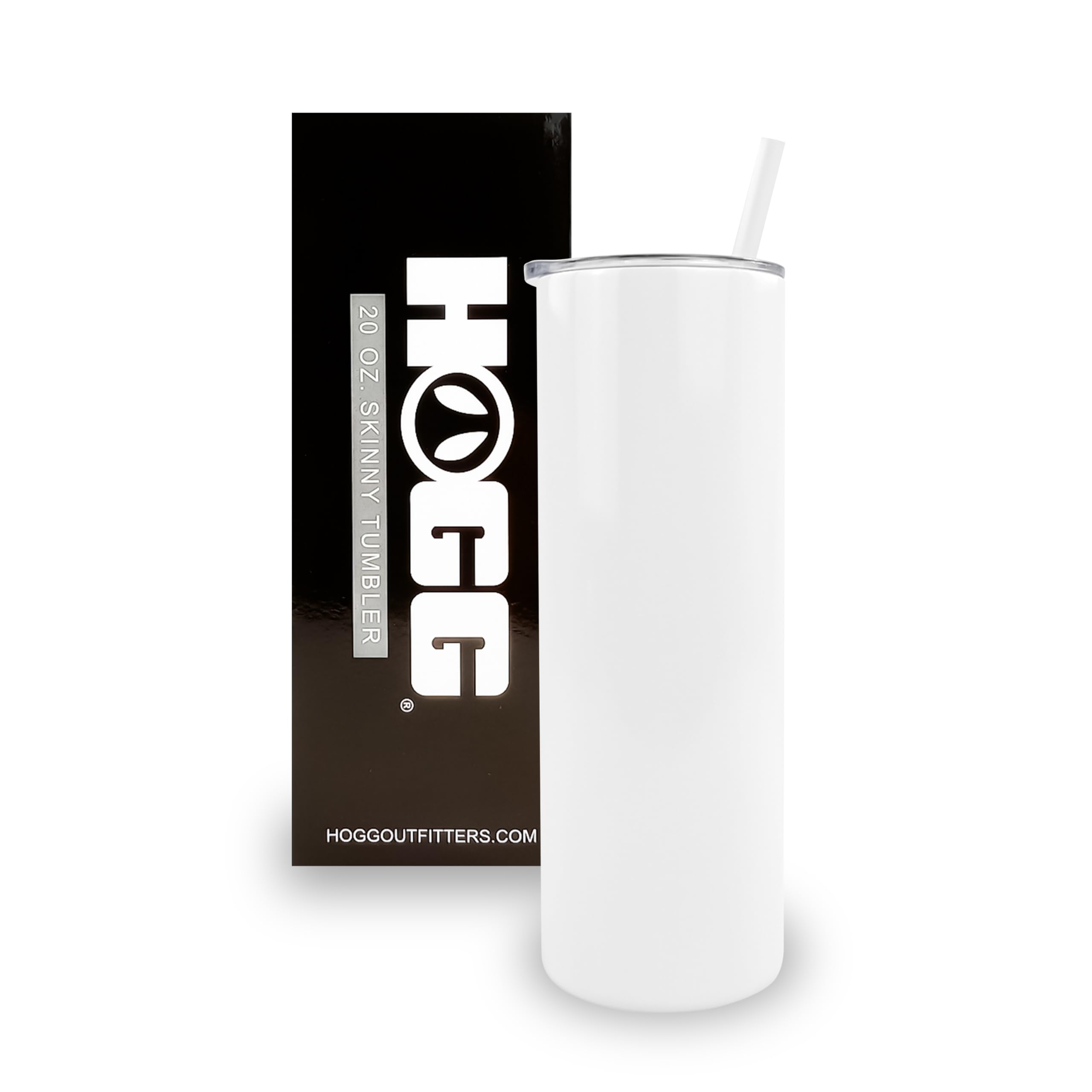Hogg 20 oz Sublimation Tumblers (9 Units), Sublimation Blanks, Bulk Tumblers with Lids and Straws, 20oz Skinny, Blank Cups