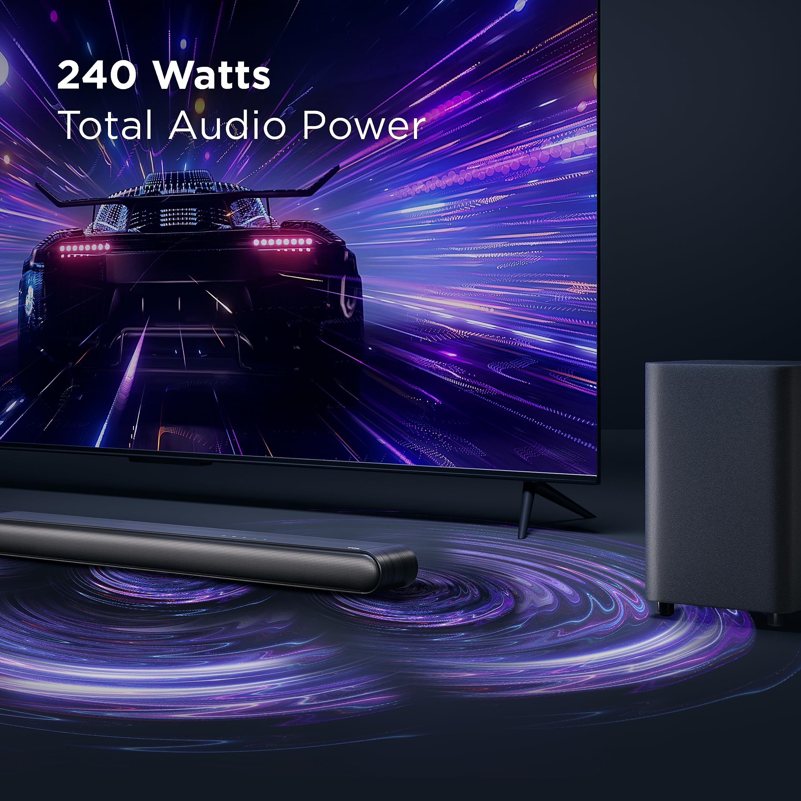 TCL S Class 3.1 Channel Sound Bar with DTS Virtual: X, Built-in Center Channel Speaker and Wireless Subwoofer - S4310