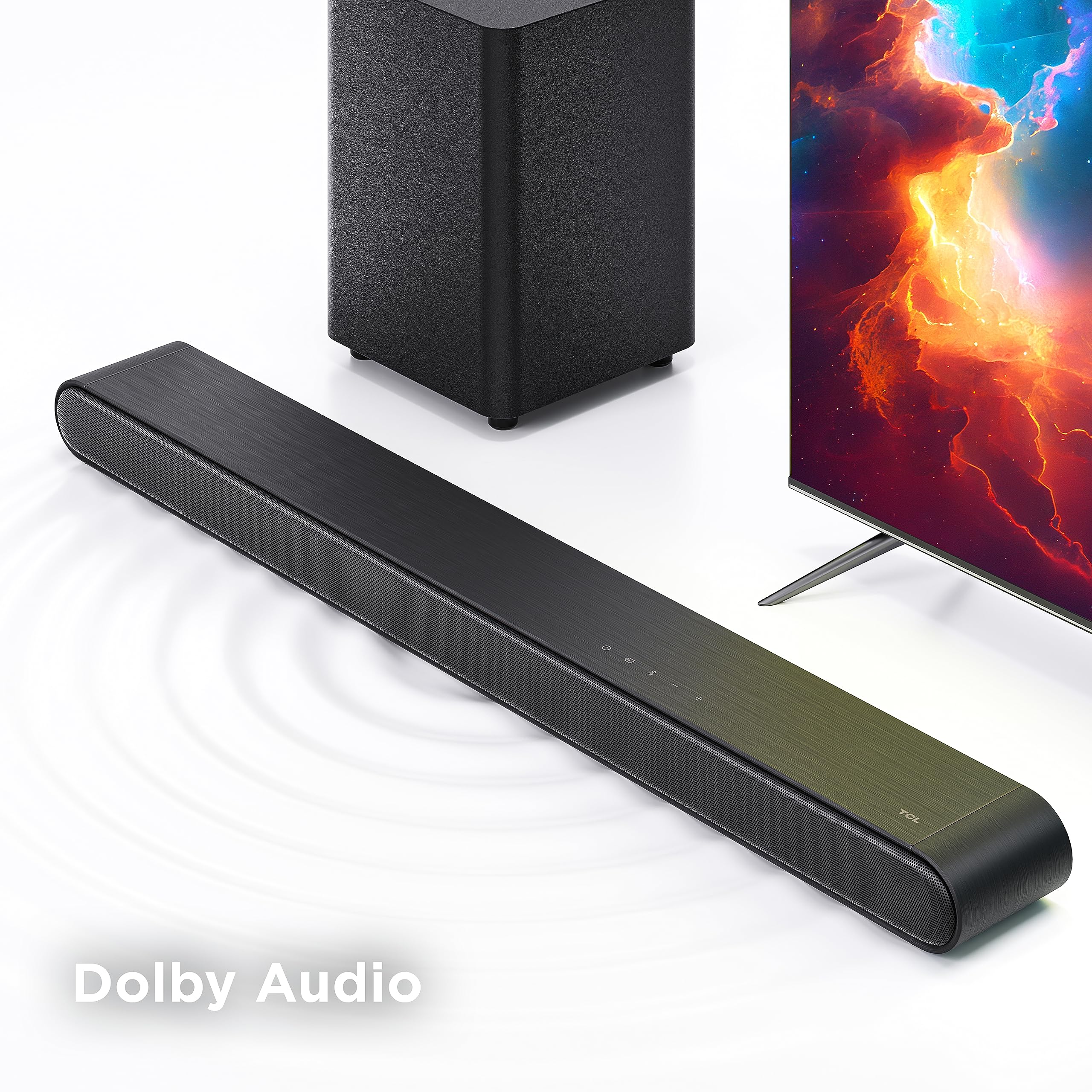 TCL S Class 3.1 Channel Sound Bar with DTS Virtual: X, Built-in Center Channel Speaker and Wireless Subwoofer - S4310