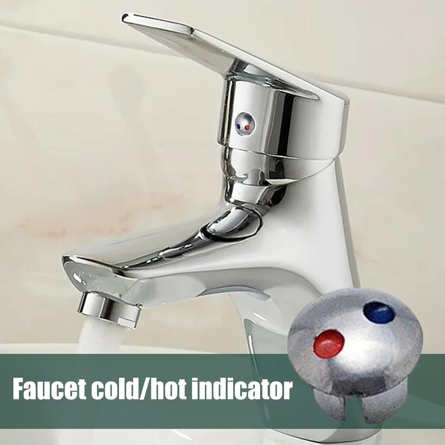20 Pcs Faucet Replacement Part| Faucet Handle Index Buttons Faucets Replacement Part,Hot Cold Water Markers, Hot and Cold Signs Button Hot Cold Water Label for Kitchen Air Tool Parts & Accessories