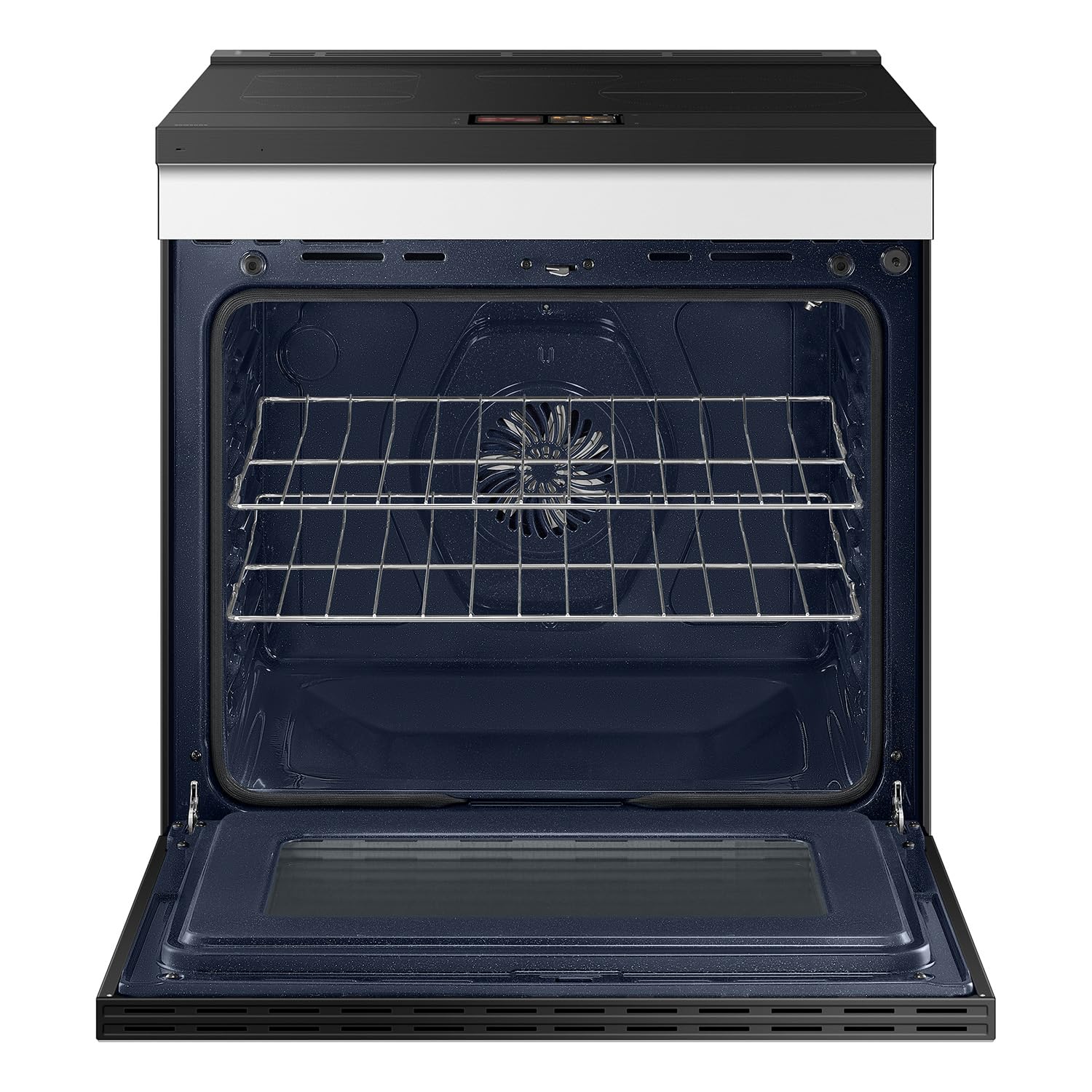 Samsung Bespoke 6.3 cu. ft. Smart Slide-In Induction Range with AI Home & Smart Oven Camera, White Glass, NSI6DB990012AA