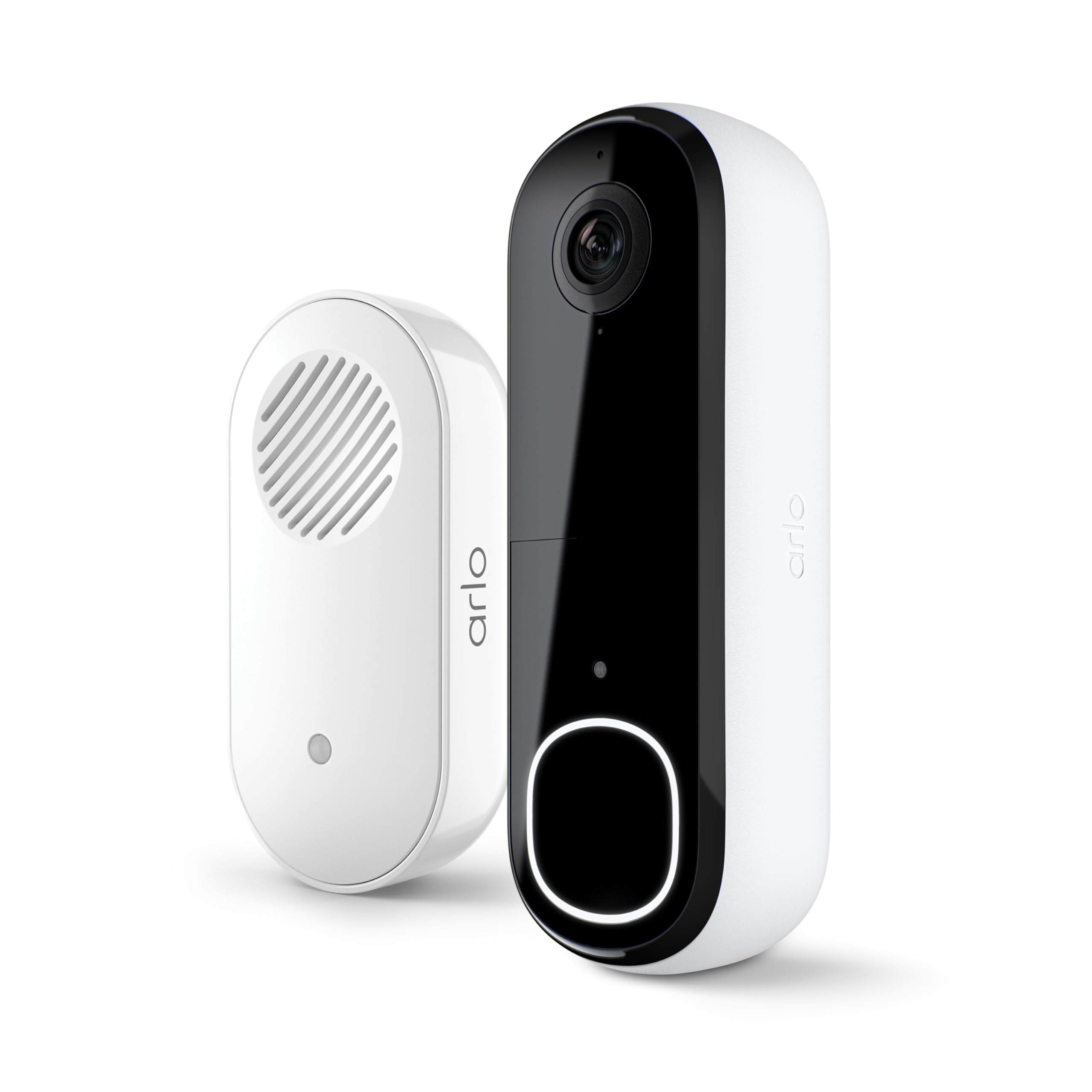 Arlo Video Doorbell 2K 2nd Generation & Chime 2 Bundle, 2K HD doorbell Camera, 2-Way Audio, Package Detection, Motion Detection and Alerts, Built-in Siren, Night Vision, AVDK4001-100CNS, White