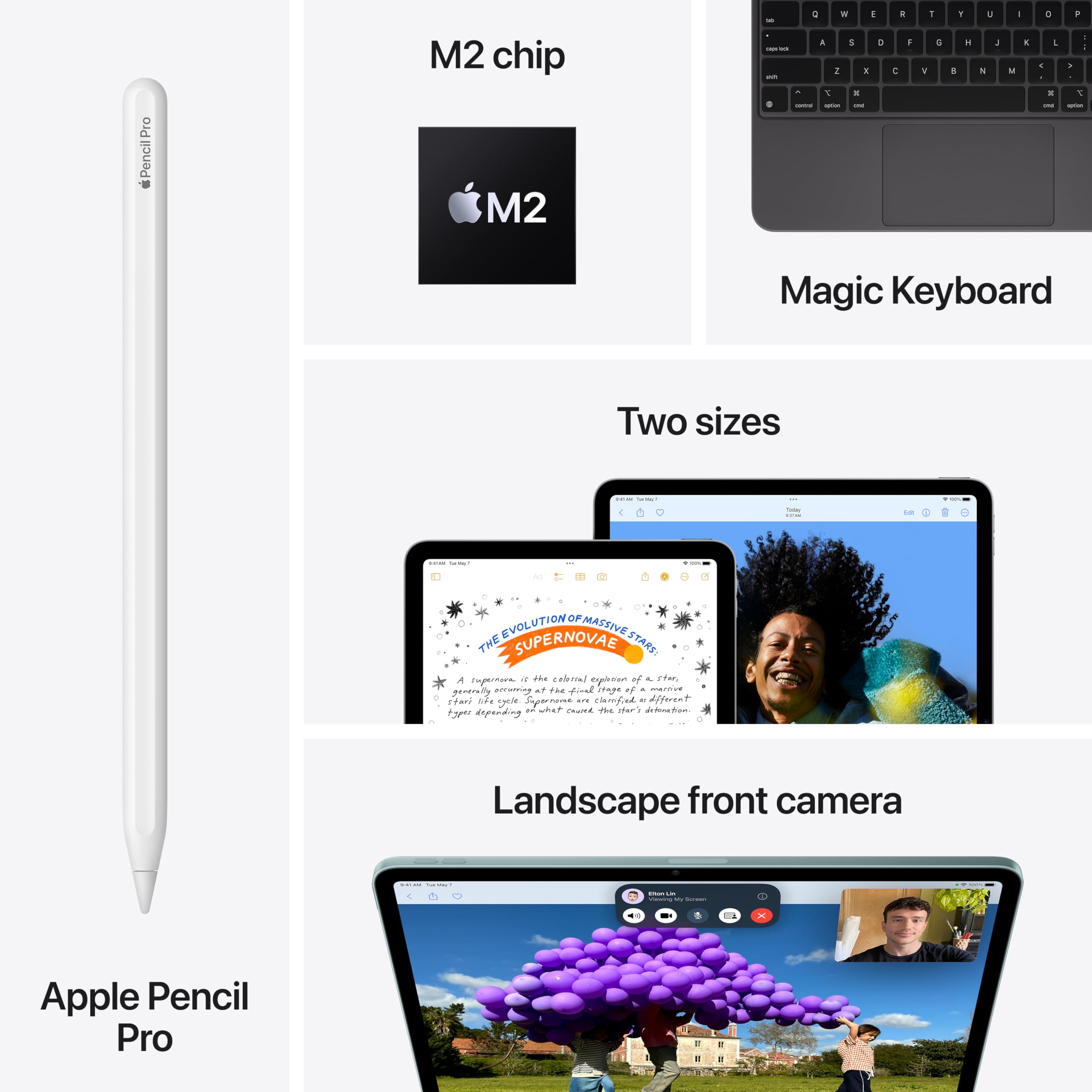 2024 Apple iPad Air (13-inch, Wi-Fi, 256GB) - Space Gray (Renewed)