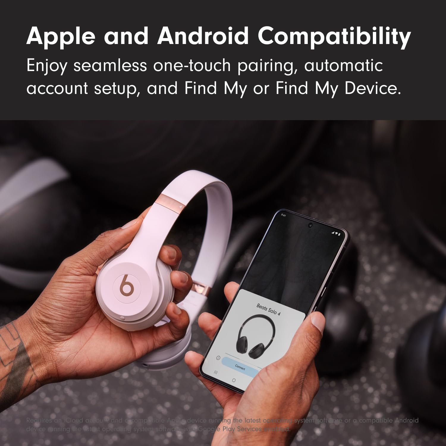 Beats Solo 4 - Wireless Bluetooth On-Ear Headphones, Apple & Android Compatible, Up to 50 Hours of Battery Life - Cloud Pink (Renewed Premium)