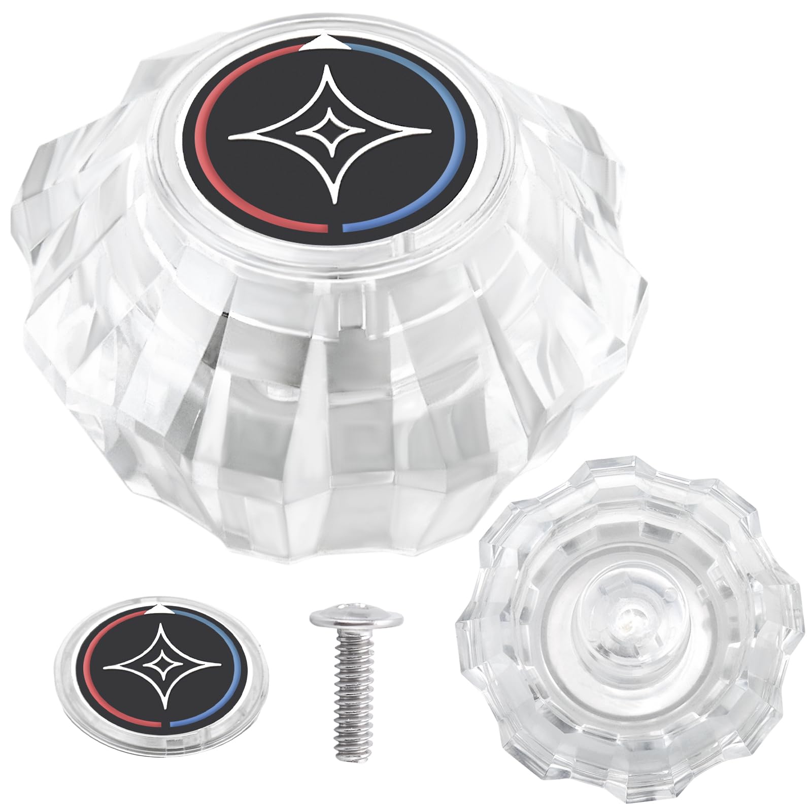 LavishStream Shower Knob Replacement for Price Pfister Shower Handle 940-240 One-Handle Tub Kit Clear Acrylic