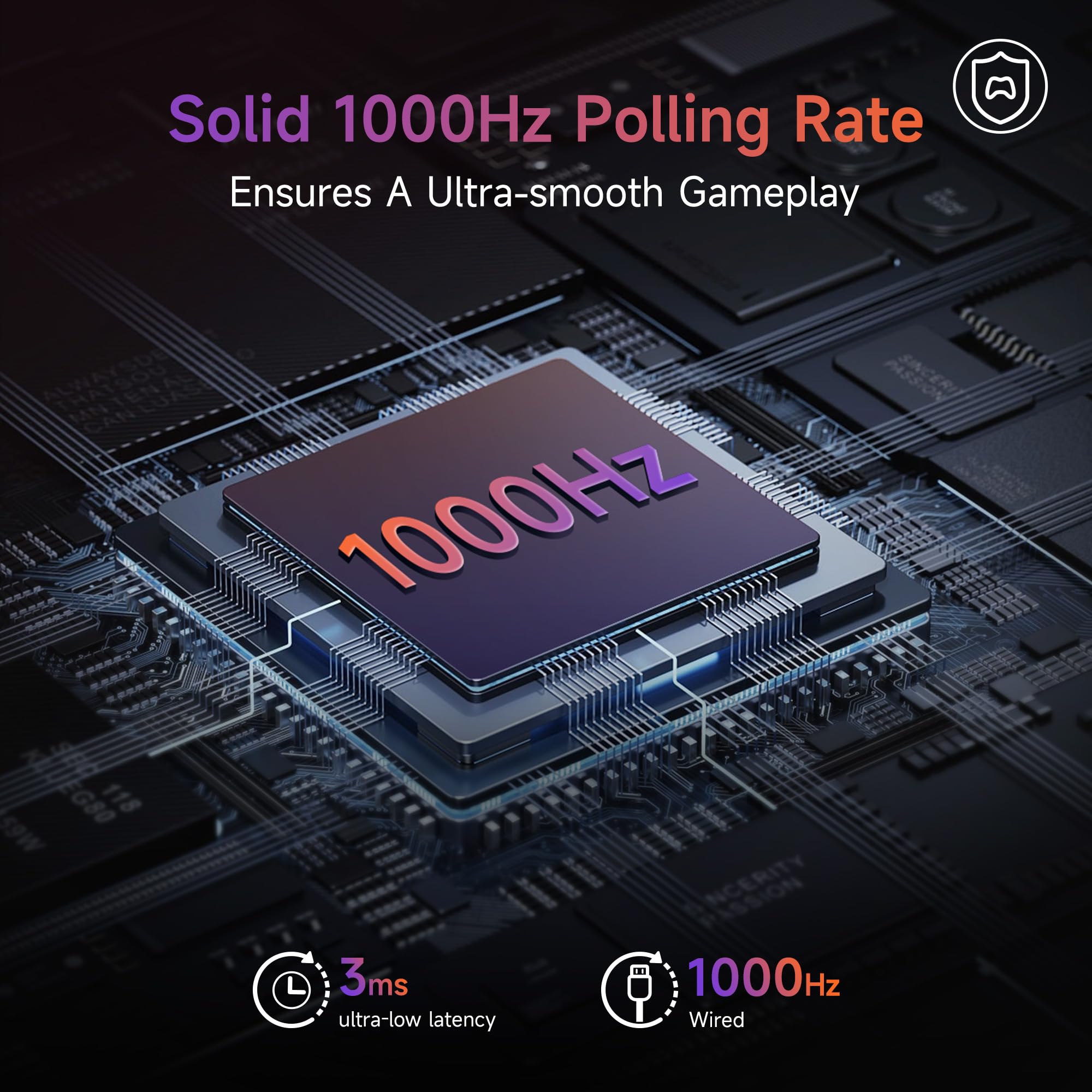 EasySMX X20 Wireless Gaming Controller with RGB Backlit, 2-Stage Hall Effect Stick, 1000Hz Polling Rate, 6-Axis Gyro on Multi-Platform, Mech Buttons- Compatible with PC/Switch/Steam/Android