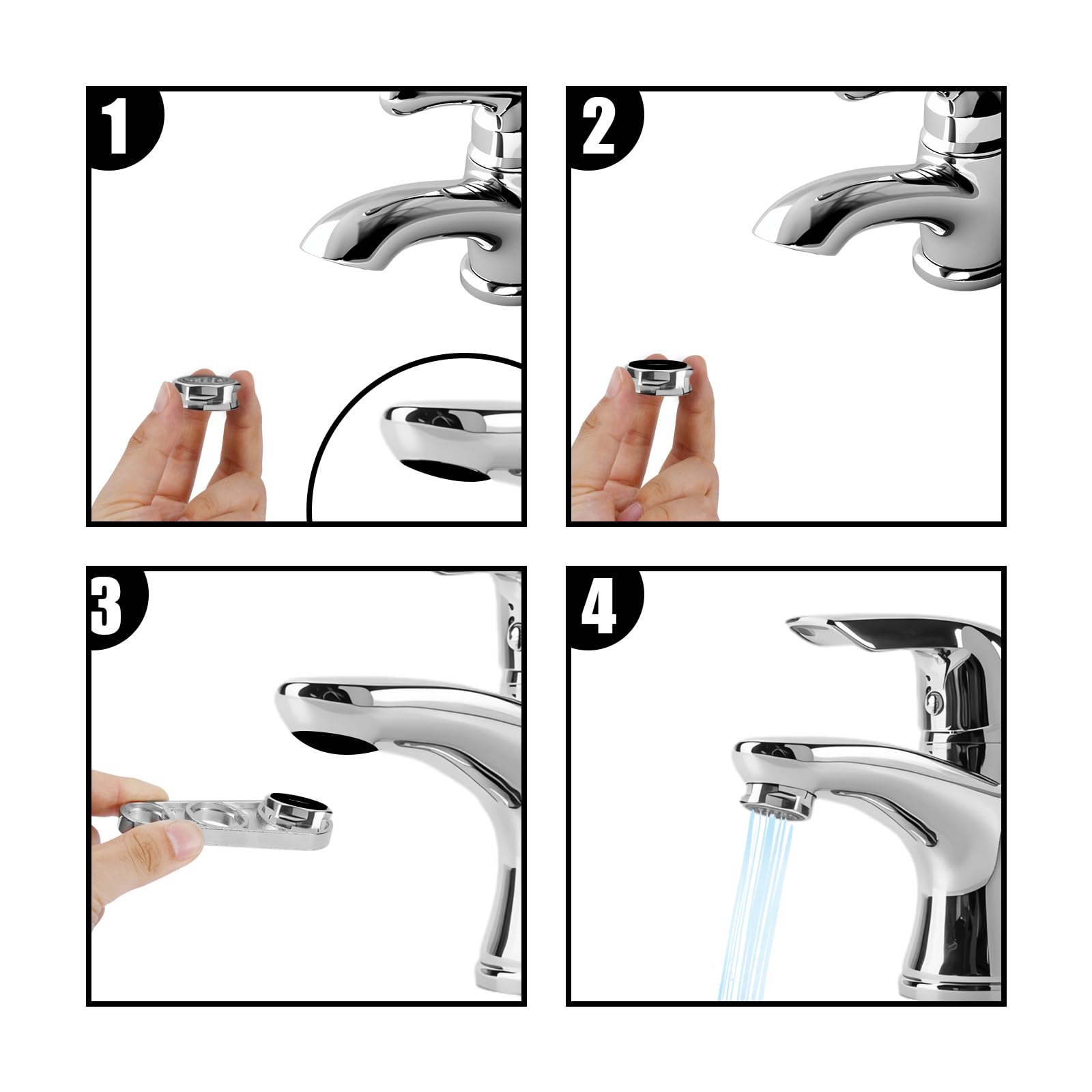 2pcs Faucet Bubbler Wrenches, Multi-Use Faucet Aerator Key 6 Sizes 16/18/20/22/24/28mm Sink Aerator Wrenches Detach Tool for Kitchen Bathroom Faucet Parts Repair Spanner