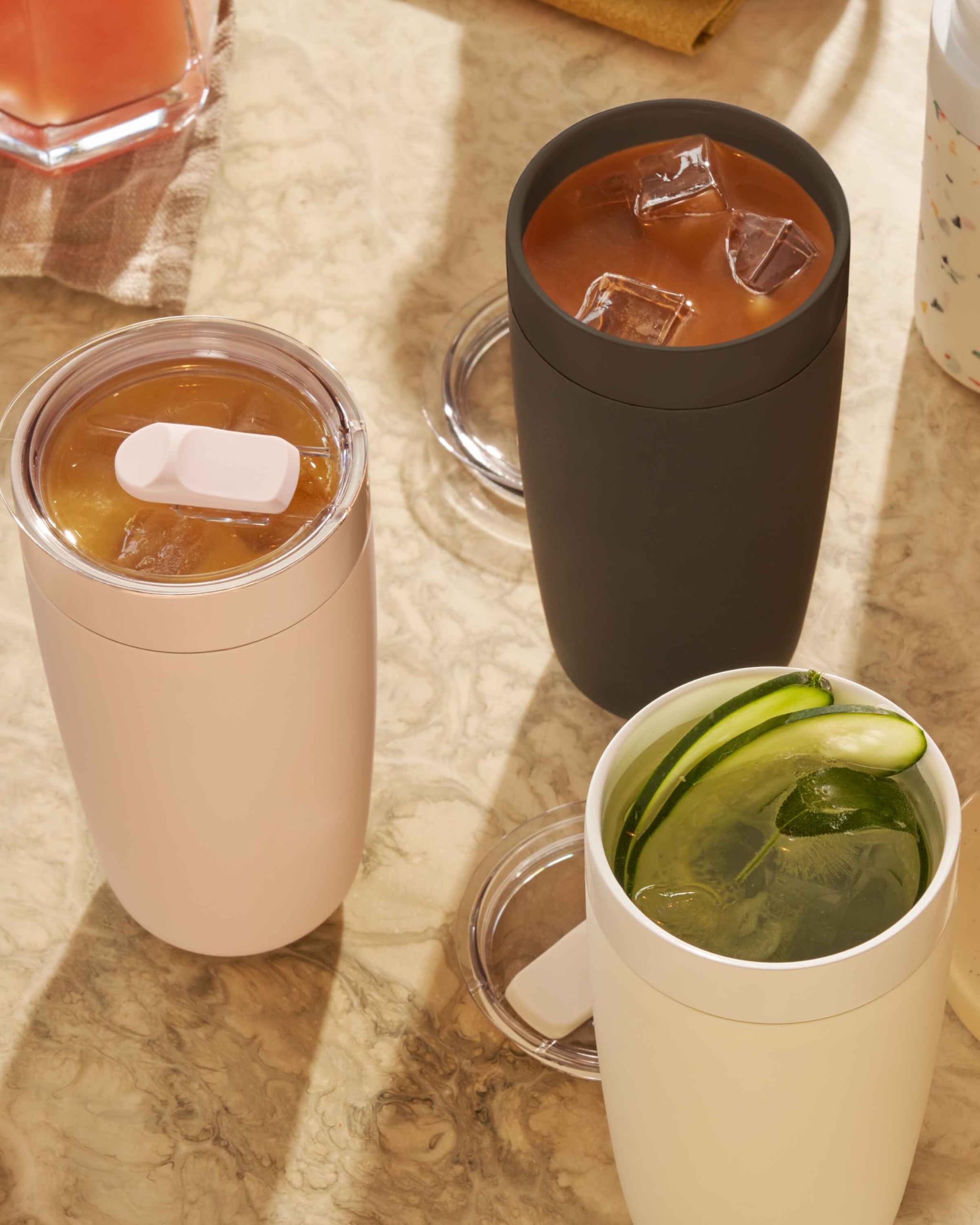W&P Porter Insulated Tumbler 20 oz | No Metallic Aftertaste Ceramic Coated for Water, Coffee, & Tea | Wide Mouth Vacuum Insulated | Dishwasher Safe, Charcoal (Tone on Tone)