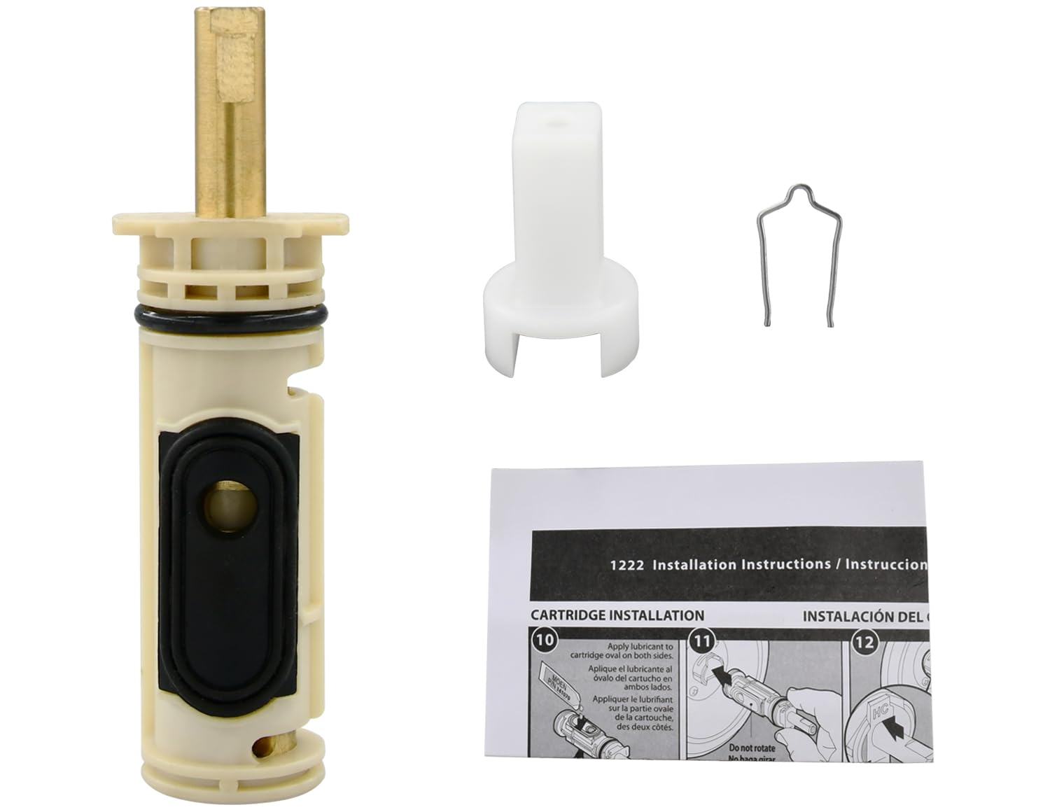 1222 Cartridge Kit Replacement for Moen Posi Temp One-Handle Faucets, Compatible with Moen Tub Shower,Durable Brass & Plastic