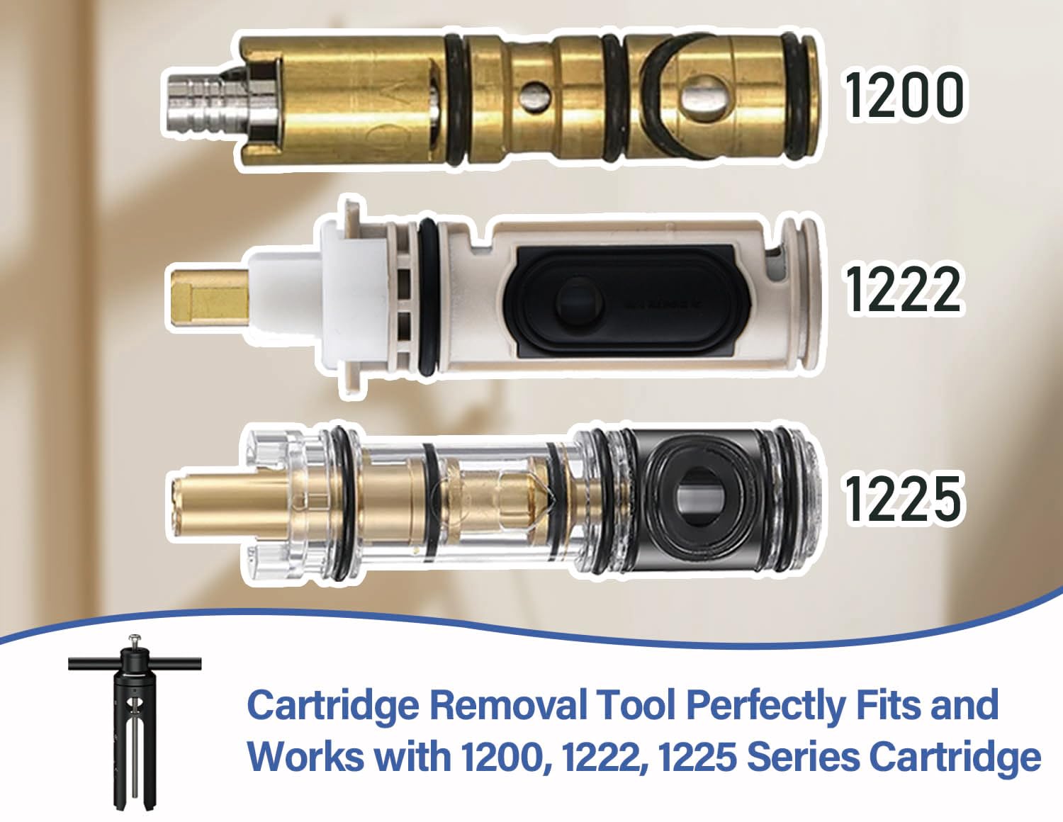 104421U Cartridge Puller Tool Replacement for Moen 1200,1222,1225 Series One-Handle Posi-Temp Pressure Balanced Tub/Shower Faucet Rough-in Valve Core Removal Tool (Upgraded 104421)