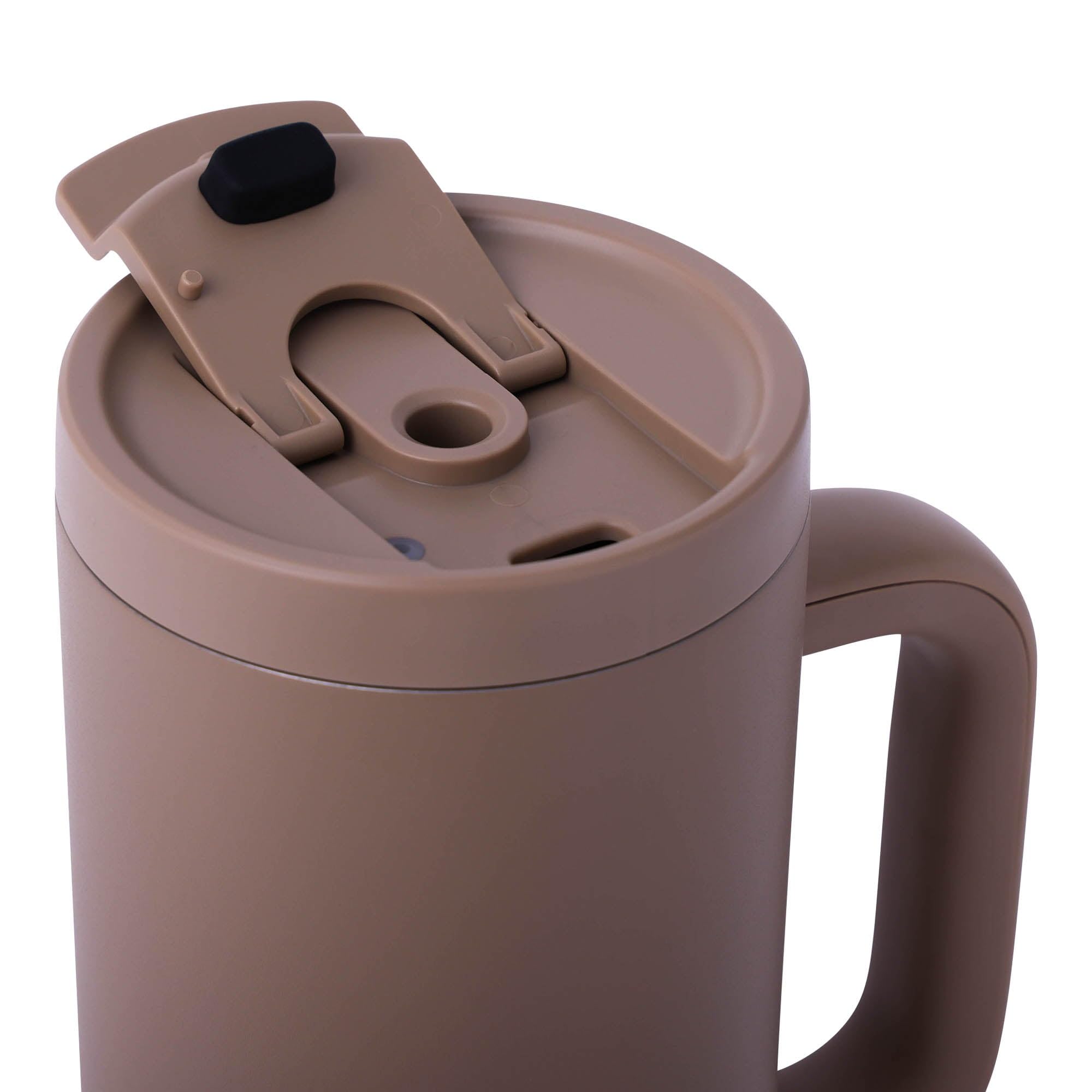 Manna Leisure Stainless Steel Insulated Tumbler with Leak-Proof Dual Function Lid - 40 Oz - Hazelnut Powder Coat