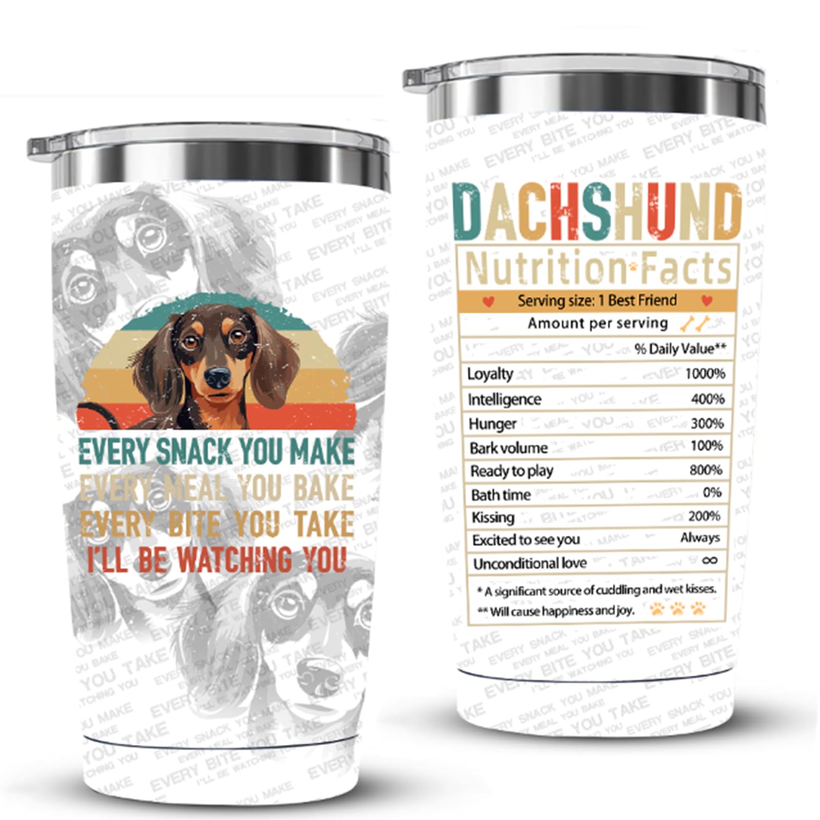 Dachshund Gifts for Women, Best Weiner Dog Stuff, Weiner Dog Gifts for Women, Weiner Dog Gifts for Dog Lovers, Dachshund Christmas Decor, Dachshund Coffee Mug Weiners Stainless Steel Tumbler 20 Oz