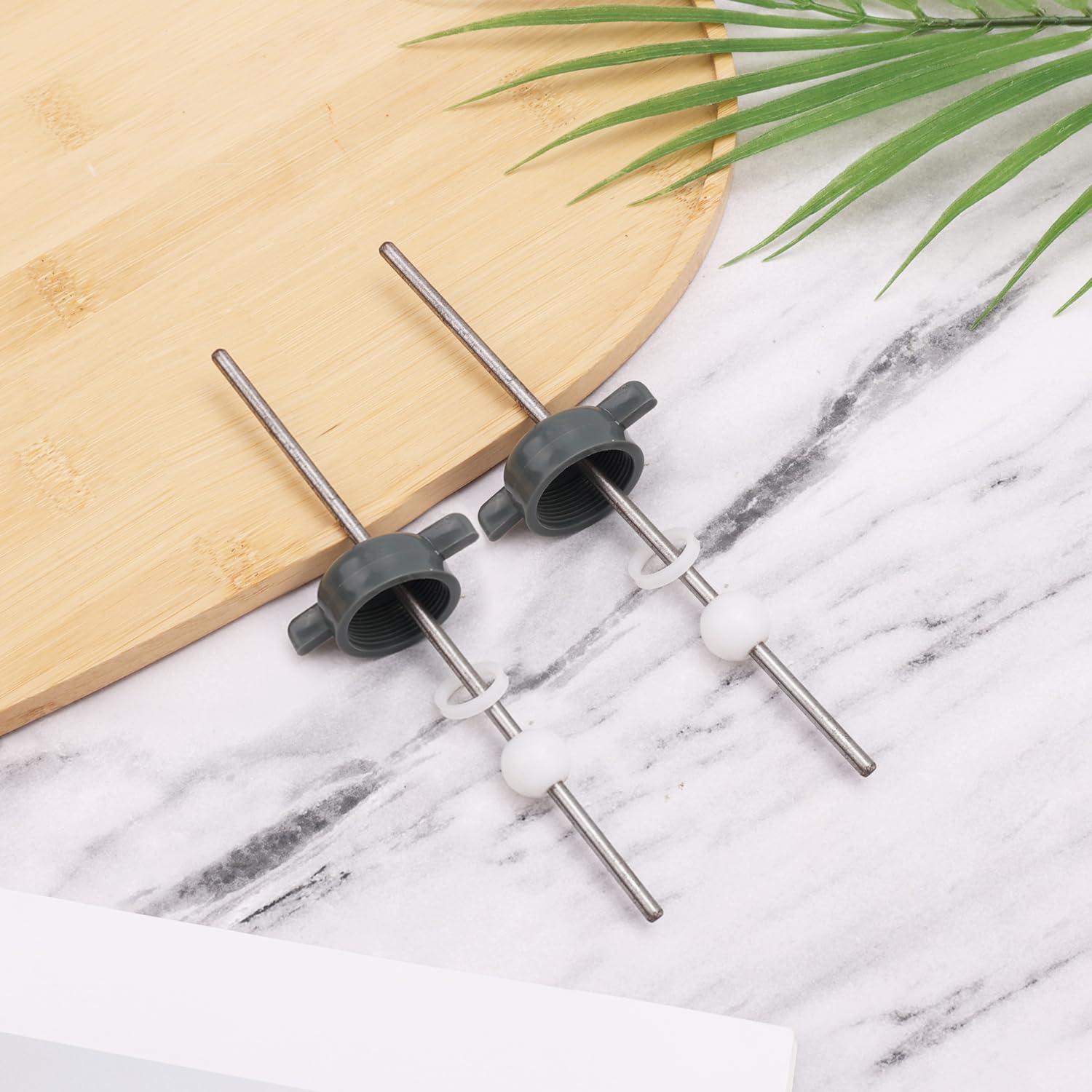2pcs Bathroom Sink Pivot Rod for Moen 11985, Premium Metal and Plastic Ball Rod Replacement for 50/50 Lavatory Pop Up Center Sink Drain Stopper Assembly Compatible with Moen 11985