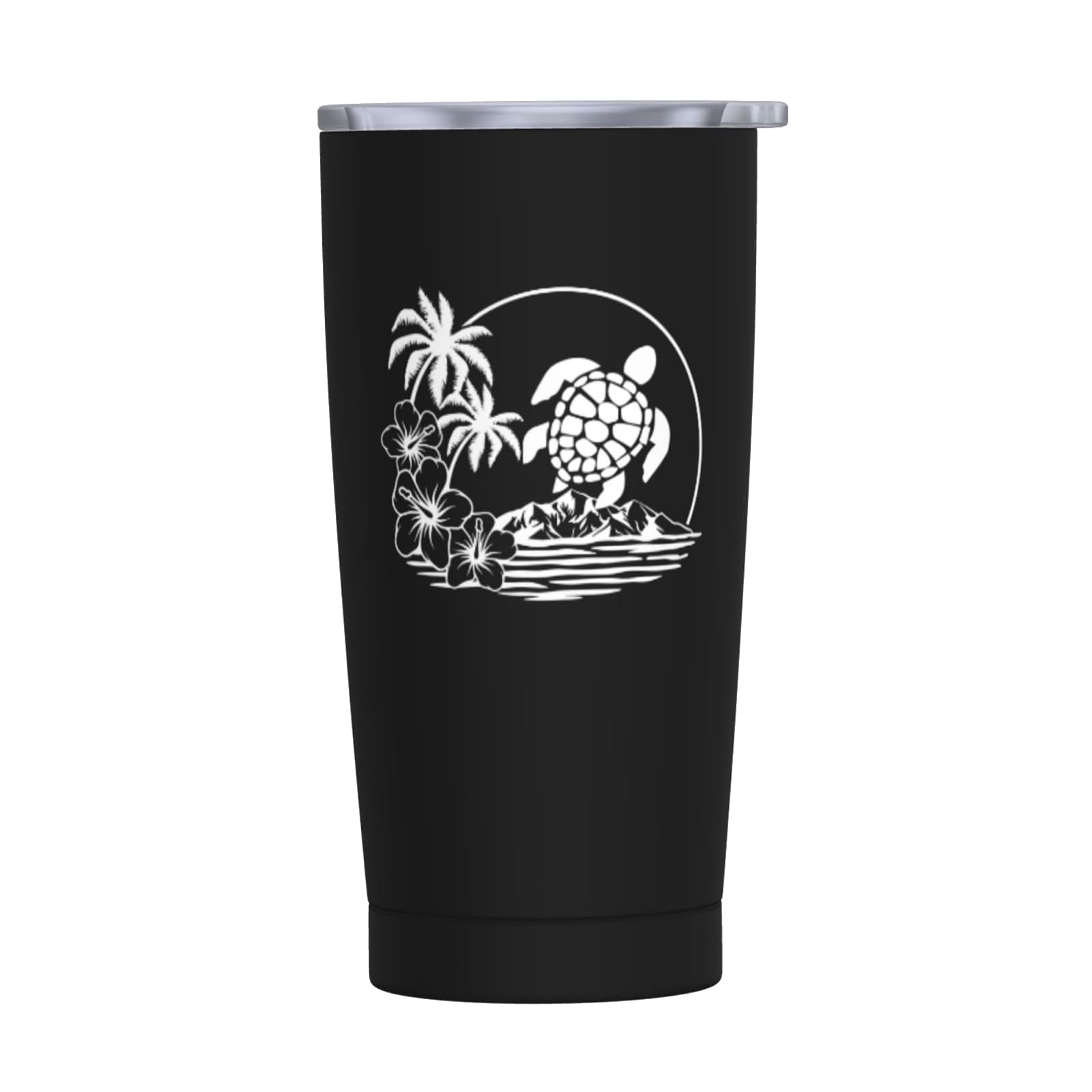 Yipaidel 20oz Vacuum Insulated Tumbler Mug with Sea Turtle Flower Design, Water Bottle for Hot & Cold Drinks, Inspirational Gifts for Women Mom Sister, Christmas & Mothers Day Present