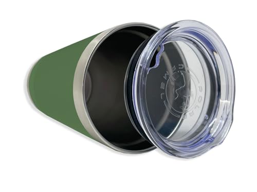 LaserGram 16oz Vacuum Insulated Pint Tumbler, Dragon, Personalized Engraving Included (Camo Green)