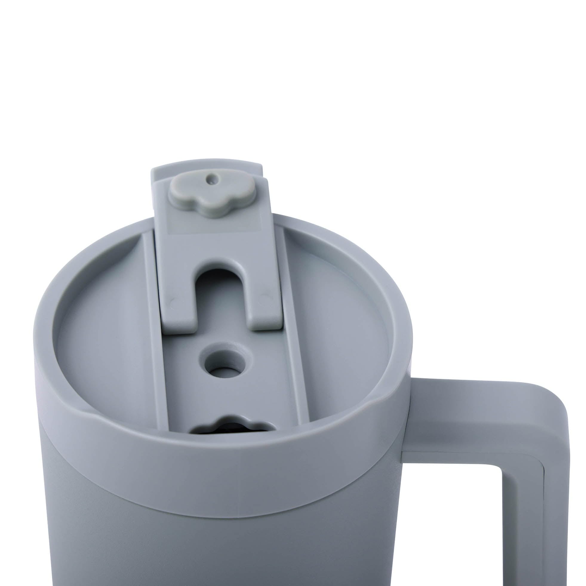 Manna Stainless Steel Double Wall Insulated Tumbler with Smart Seal Dual Sip Lid and Straw Fit Handle - 40 Oz - Soft Meadow Powder Coat