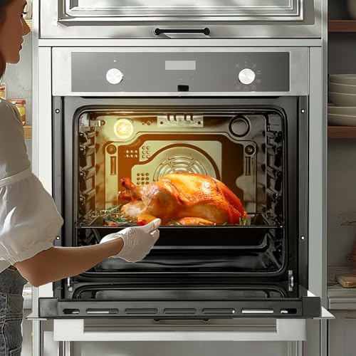 VEVOR Wall Oven, 24 inch Electric Built-in Wall Oven with 9 Cooking Functions, 2.68 Cu.Ft Convection Wall Oven with Digital Timer, Electric Single Wall Oven with Baking Rack and Tray, for Kitchen
