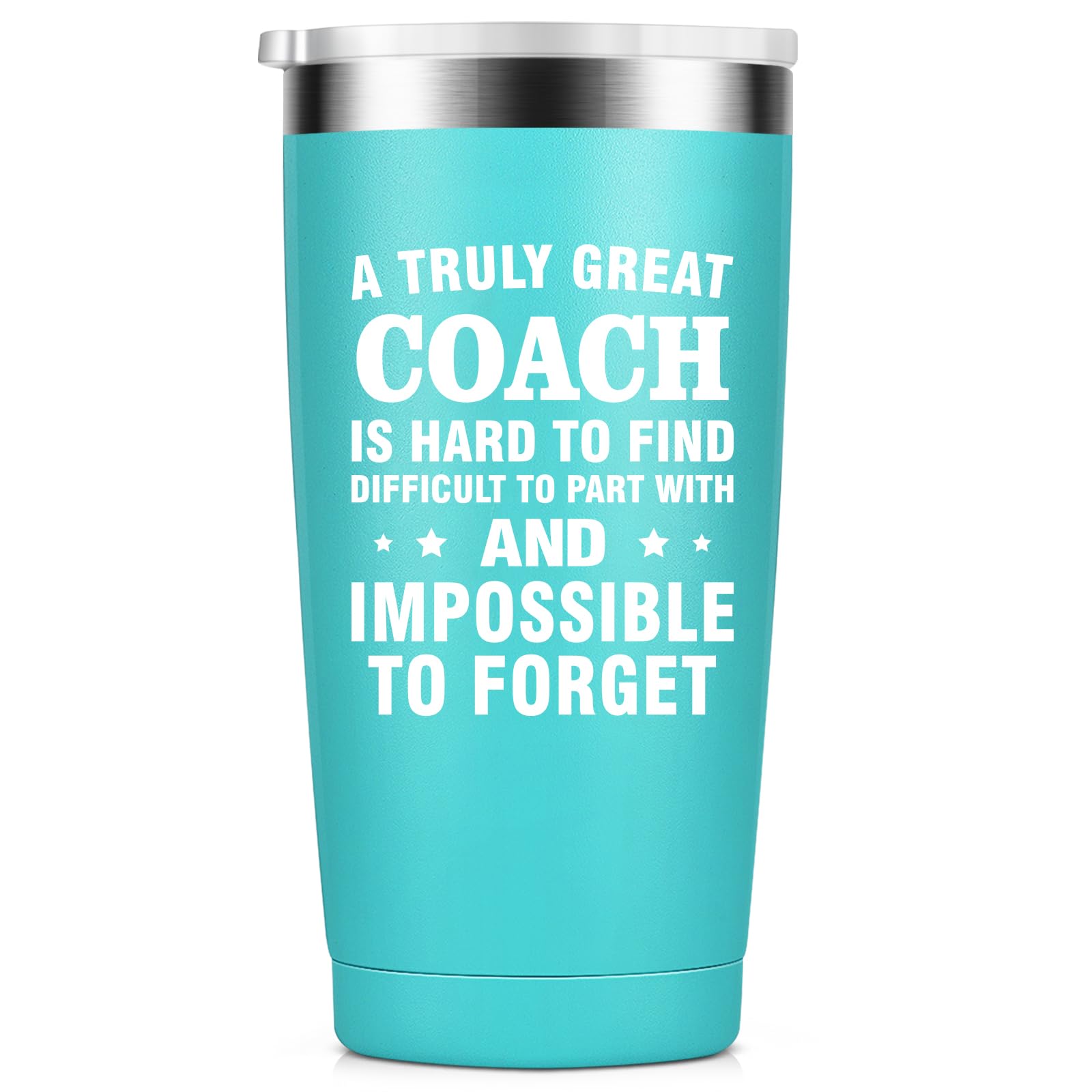 KIKERRO Soccer Coach Gifts for Women & Men, Baseball, Softball, Swim, Basketball, Cheer- Funny Gift Idea for Appreciation, Christmas, Birthday, 20oz Insulated Coach Tumbler, Mint