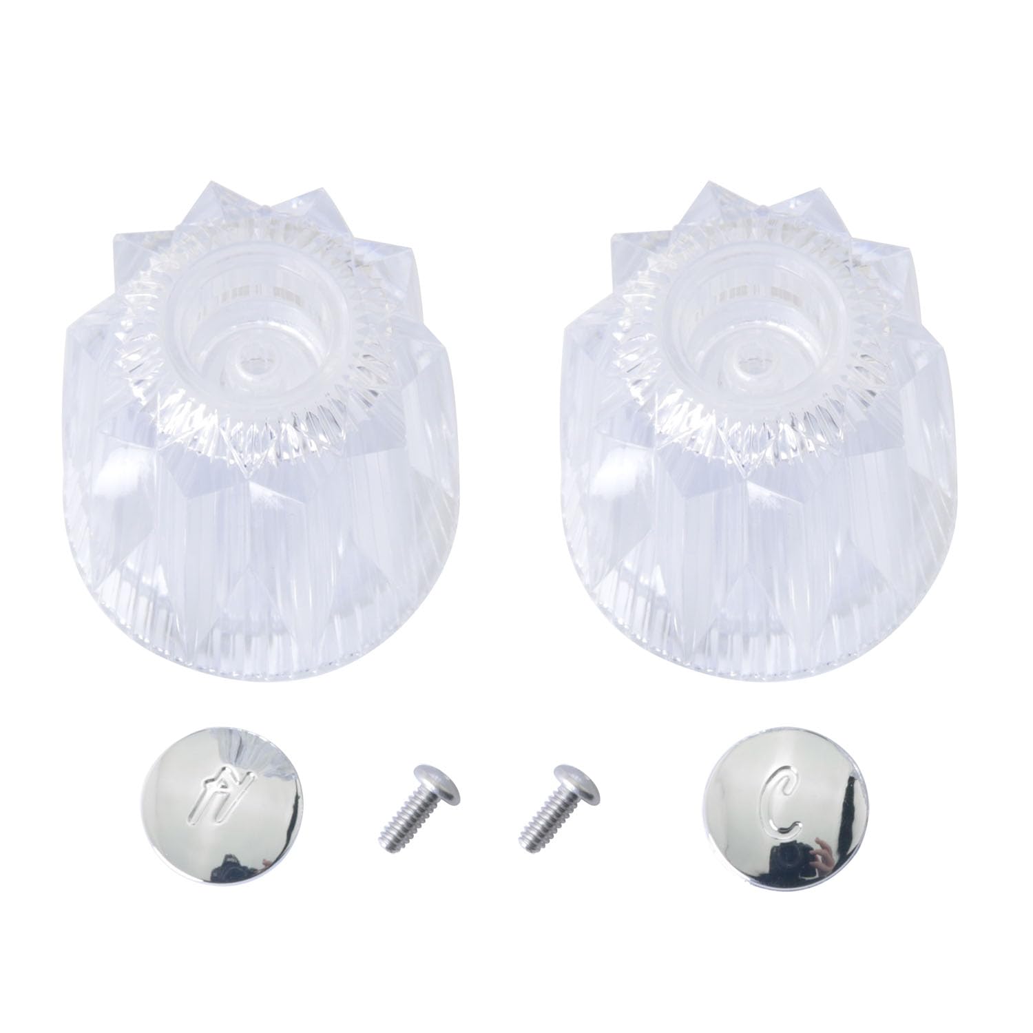 DGBRSM 2PCS Shower Faucet Handle Replacement Shower Knob Replacement Shower Faucet Handle Replacement Clear Faucet Handles Acrylic Bathtub Knobs Parts