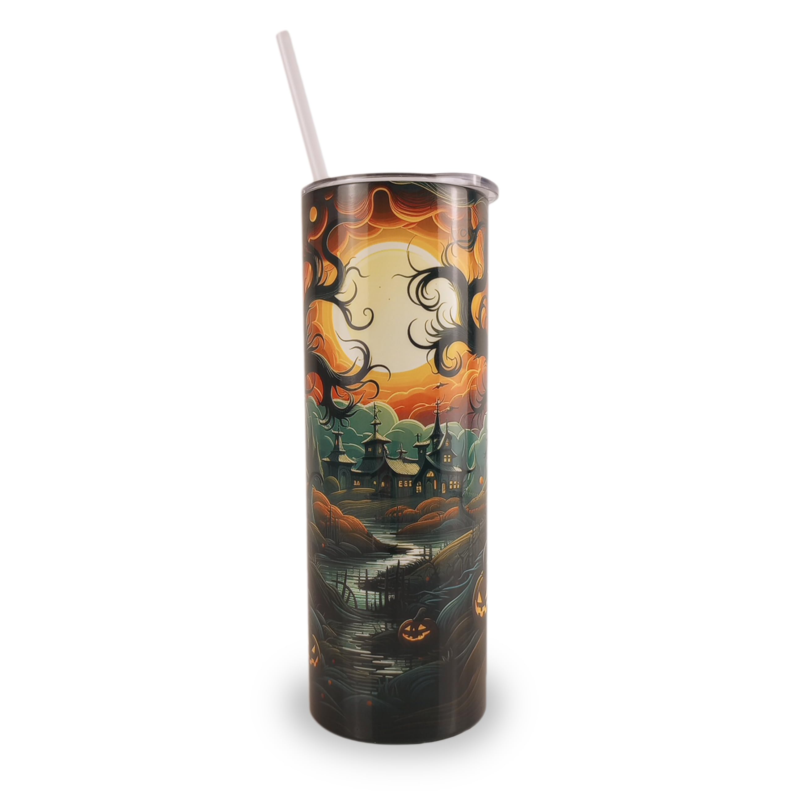 Hogg Spooky Season 20oz Haunted Mansion Tumbler - Insulated Stainless Steel Travel Mug, Vacuum Sealed Bottle for Coffee and Water, Gift for Halloween Decorations