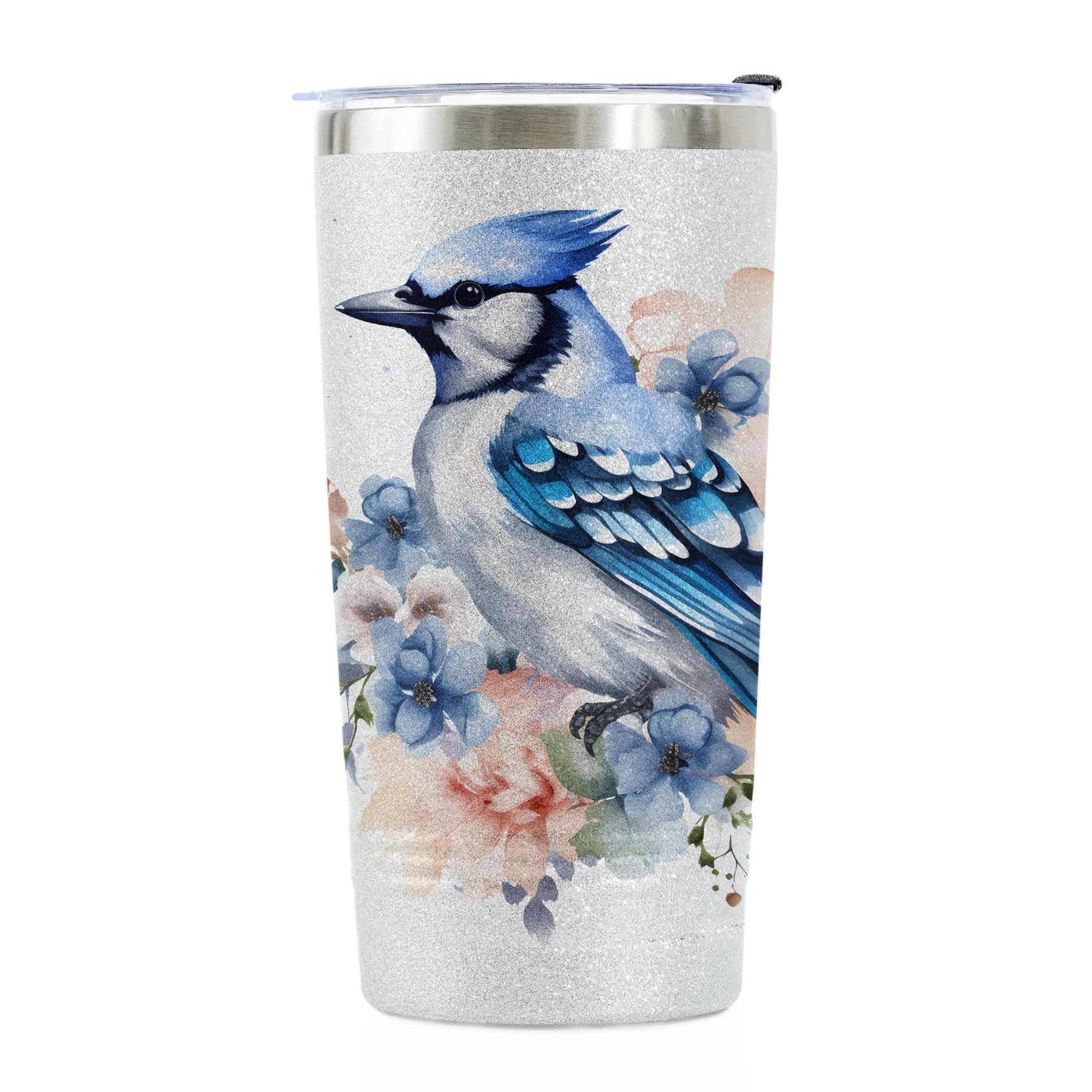 Onebttl Blue Jay Gifts Tumbler Travel Coffee Mug, Stainless Steel Insulated with Lid 20oz/590ml