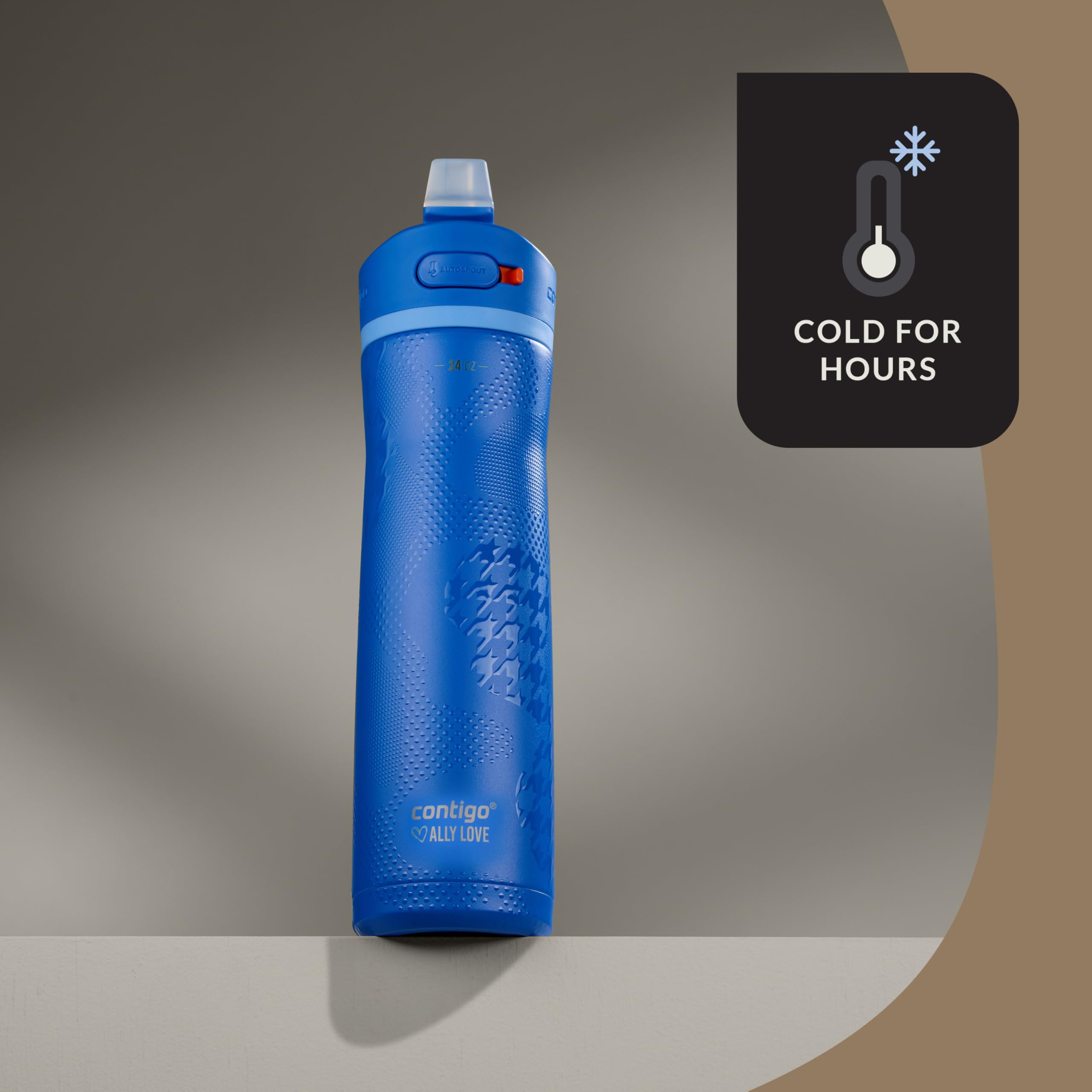 Contigo X Ally Love Ashland Chill 2.0, AutoSpout Lid, 24oz, Stellar Jay Cowhide Couture