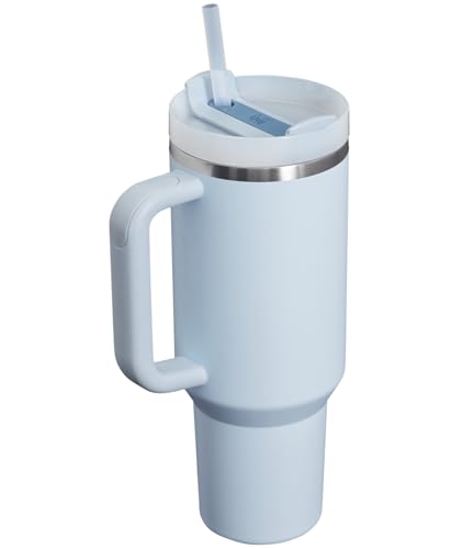 Stanley Quencher H2.0 Tumbler with Handle and Straw 40 oz | Flowstate 3-Position Lid | Cup Holder Compatible for Travel | Insulated Stainless Steel Cup | BPA-Free | Glacier