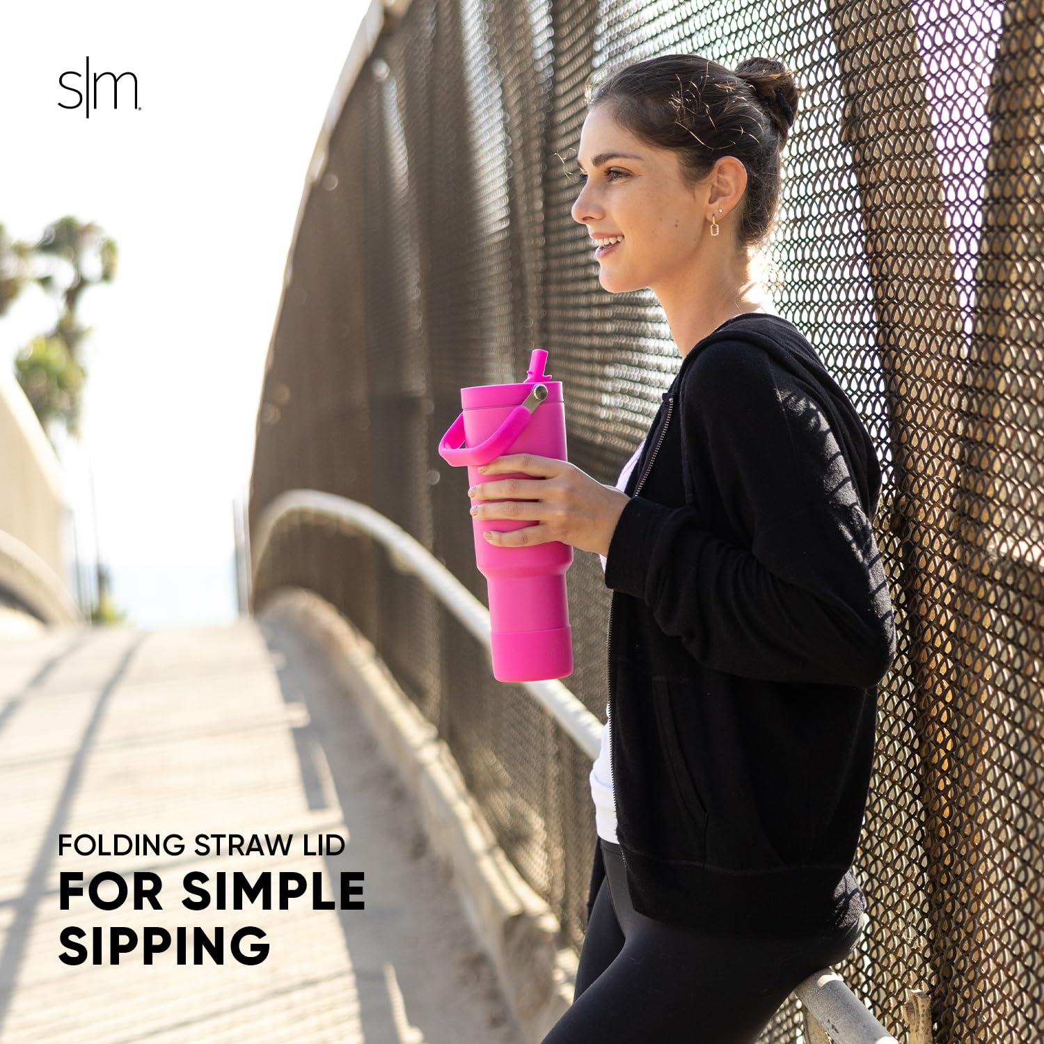 Simple Modern Trek Pivot | 40oz Flip Straw Tumbler with Handle | Water Bottle & Boot | Interchangeable Straw & Chug Lids | Insulated Stainless Steel Jug | Gym Sports Outdoors | Bellini
