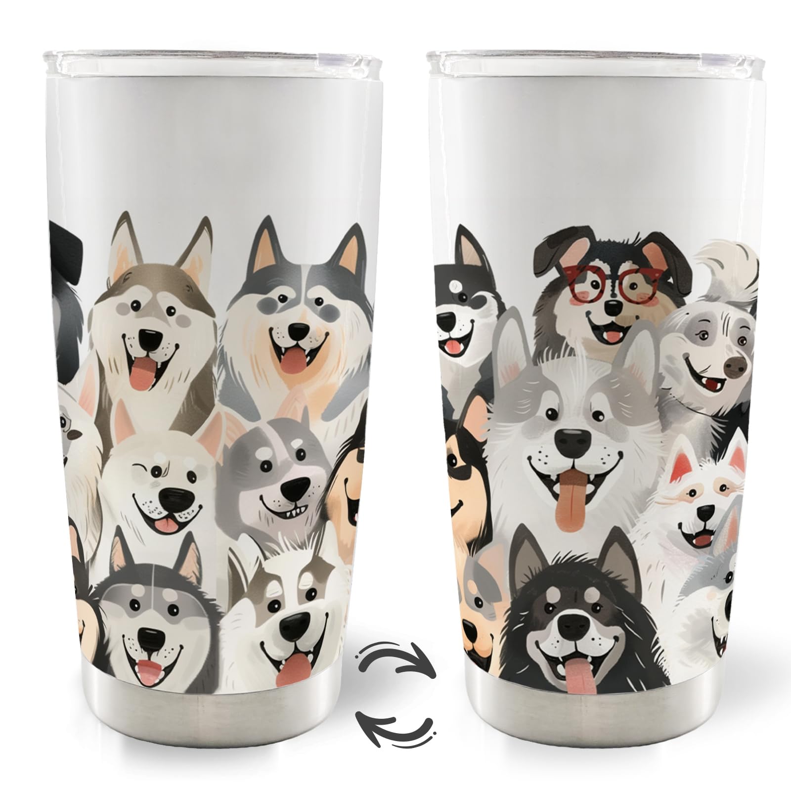 MOTERMATE Funny 20oz Travel Coffee Mug Tumbler, Dog Lovers Gifts for Women Men Kids, Dog Themed Gifts for Mom, Stainless Steel Tumbler With Lid and Straw Water Drinkware