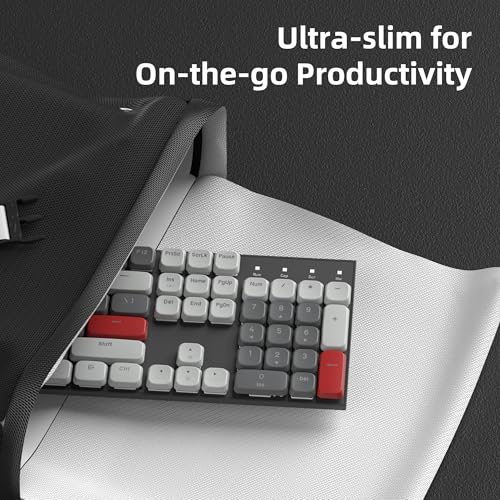 Camiysn Wireless RGB Mechanical Keyboard Moon104 Triple Mode 2.4GHz/BT/USB-C Wired Office Keyboard for Computer/Desktop/PC/Laptop/Surface/Smart TV and Windows 10/8/7(Red Switches)