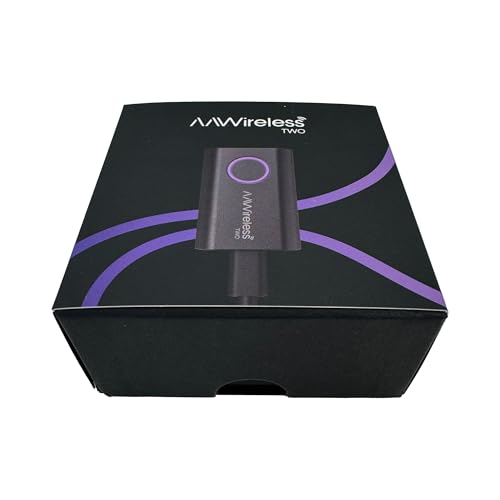 AAWireless Two - Android Auto Wireless Adapter - Convert Factory Wired Android Auto to Wireless - Multifunctional Button - Easy Plug and Play Setup - Seamlessly Connect Via Bluetooth - Made in Europe