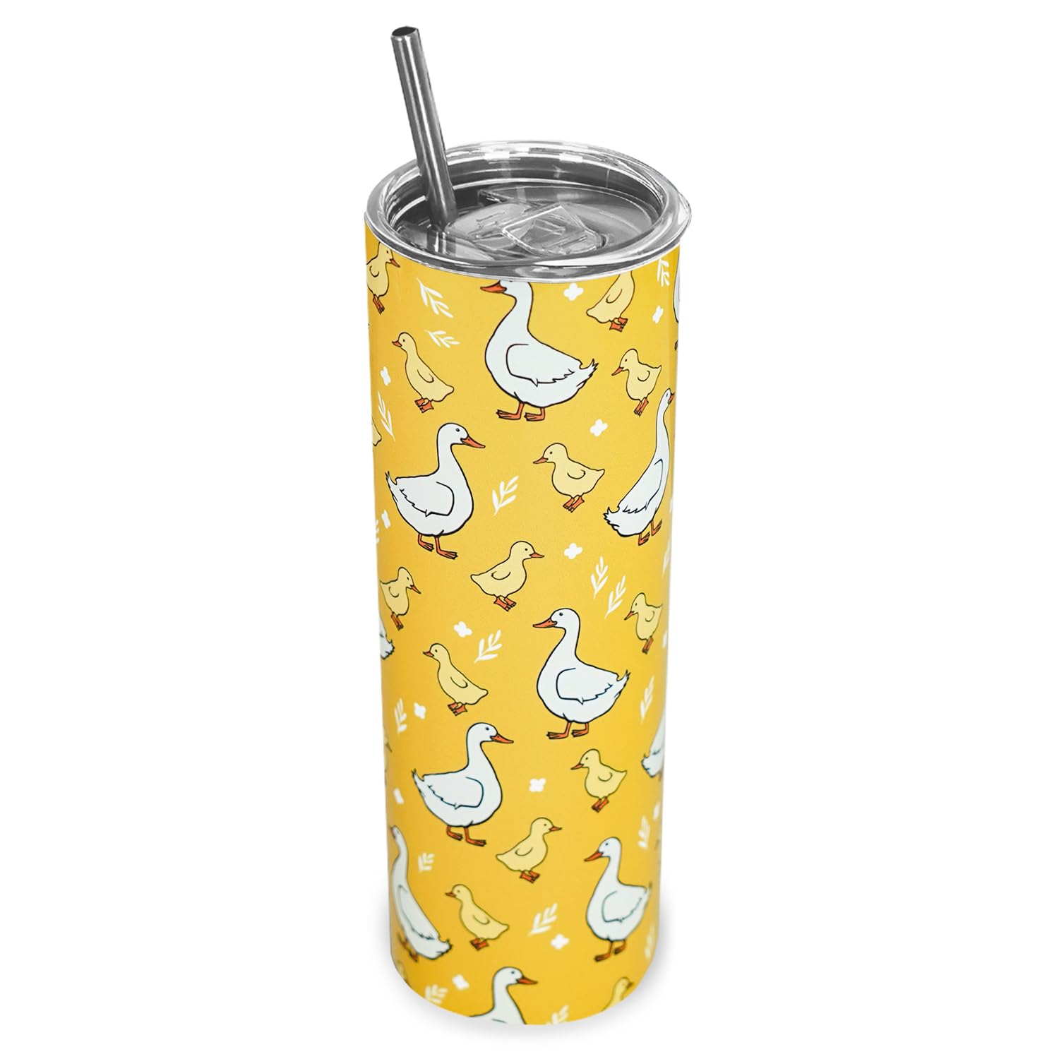 Yellow Duck Tumbler 20 Oz, Cute Duck Gifts for Women Girls, Duck Tumbler Coffee Mug Cup Water Bottle Drinking Cup for Cold or Hot Drinks, Duck Stuff Accessories Things