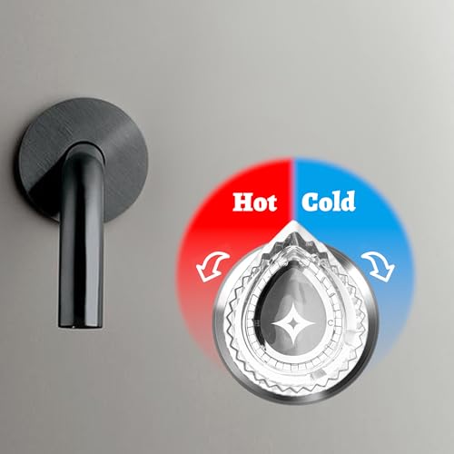 Shower Handle Knob Replacement Compatible with Moen 100710 Posi-Temp Valve, Bathtub Faucet Chrome Knob Kit, Tub Faucet Parts, White, 1 Pack