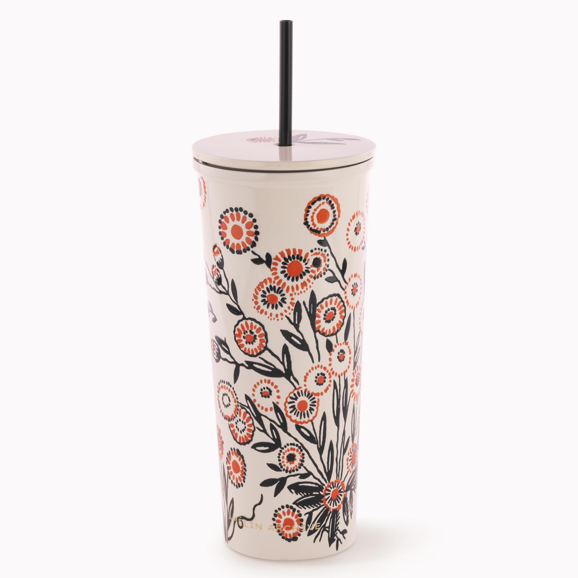 AMĂLIN ARCHIVE Stainless Steel Tumbler, 24 Ounce Travel Tumbler, Double Wall Insulated Cup with Lid and Straw (Prairie)
