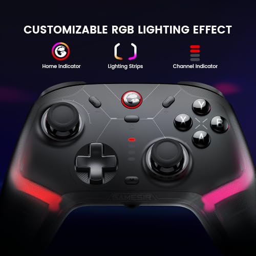 GameSir Cyclone 2 Wireless Controller - 1000Hz Polling Rate, TMR Joysticks, Hall/Micro 2-in-1 Triggers for PC/Switch/Android/iOS, PC Gaming Controller with Charging Dock(White)