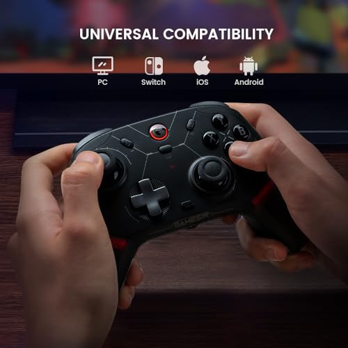 GameSir Cyclone 2 Wireless Controller - 1000Hz Polling Rate, TMR Joysticks, Hall/Micro 2-in-1 Triggers for PC/Switch/Android/iOS, PC Gaming Controller with Charging Dock(White)