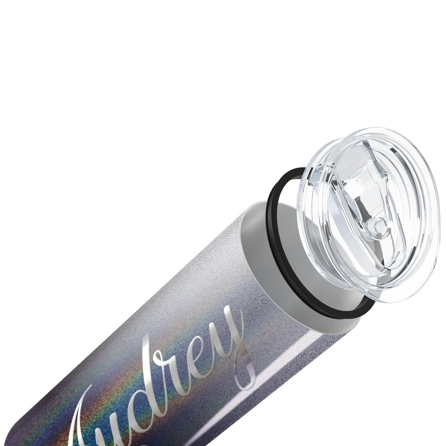 Personalized Skinny 20 oz with Lid Spectrum Gleam Customized Laser Engraved Cup Gift Stainless Steel Vacuum Insulated Mug