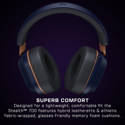 Turtle Beach Stealth 700 Gen 3 Wireless Multiplatform Amplified Gaming Headset for Xbox Series X|S, Xbox One, PC, PS5, Mobile β 60mm Drivers, AI Noise-Cancelling Mic, Bluetooth, 80-Hr Battery β Cobalt