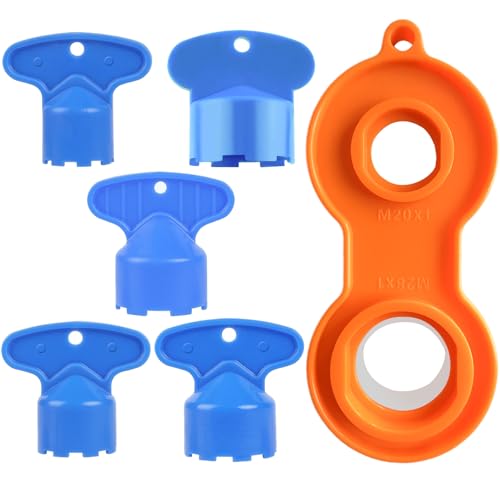 BOETOADG Faucet Aerator Key Removal Wrench Tool with 5 Sizes M16.5, M18.5, M21.5, M22.5, M24 Concave Spout Key Sink Spout Wrench with Faucet Housing Removal Toolfor Bathroom Kitchen Sink Removal Tool