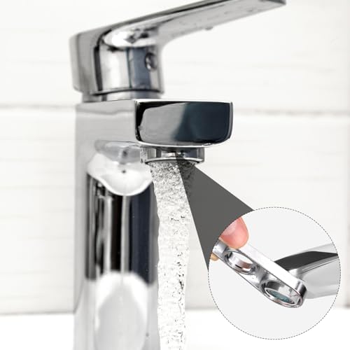 2pcs Faucet Bubbler Wrenches, Multi-Use Faucet Aerator Key 6 Sizes 16/18/20/22/24/28mm Sink Aerator Removal Wrenches Tool for Kitchen Bathroom Faucet Parts Repair Spanner