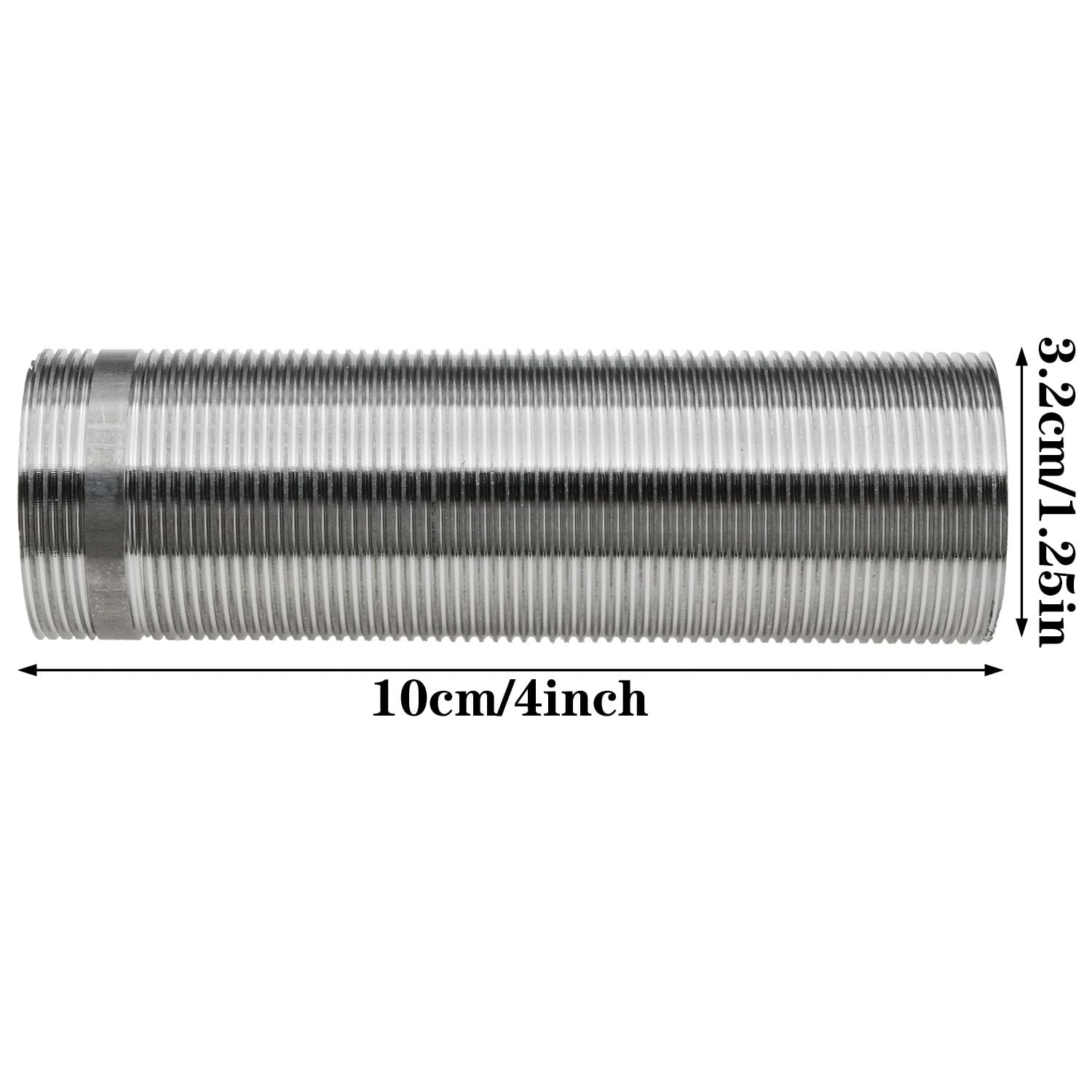 safycaby Faucet Mount Extension Shank Stainless Steel Bathroom Kitchen Faucet Extension Extended Fixed Bathroom Installation Faucet Accessories for Thick Platform 4" x 1.25"