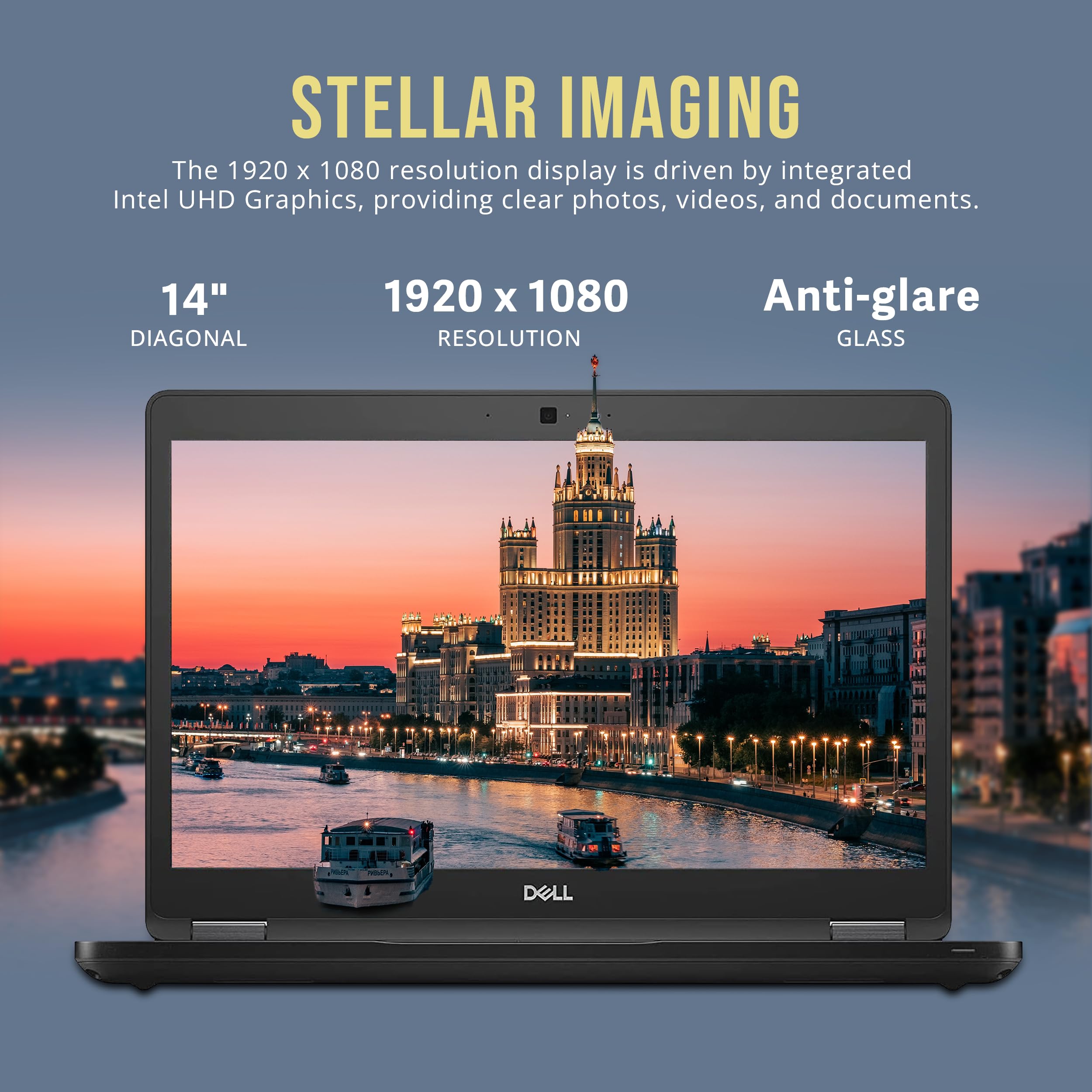 Dell Latitude 5490 14" FHD Business Laptop, Intel i5-8350U Processor, 16GB RAM, 512GB PCIe SSD, Intel UHD Graphics, Backlit Keyboard, HD Webcam, Win 11 Pro, Black(Renewed)