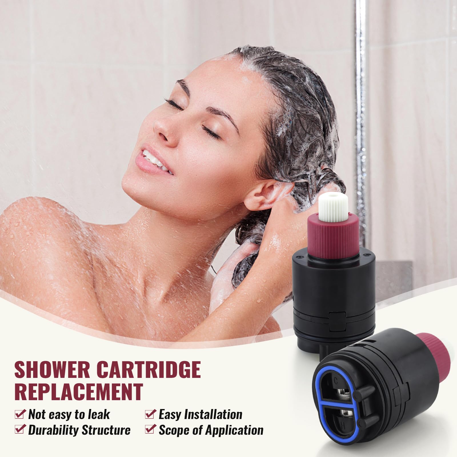 hansengroe Faucet Cartridge Replacement for Glacier Bay Single-Handle Tub/Shower Faucets Compatible with 10321, Faucet Repair Part Works for Hot & Cold Water Applications