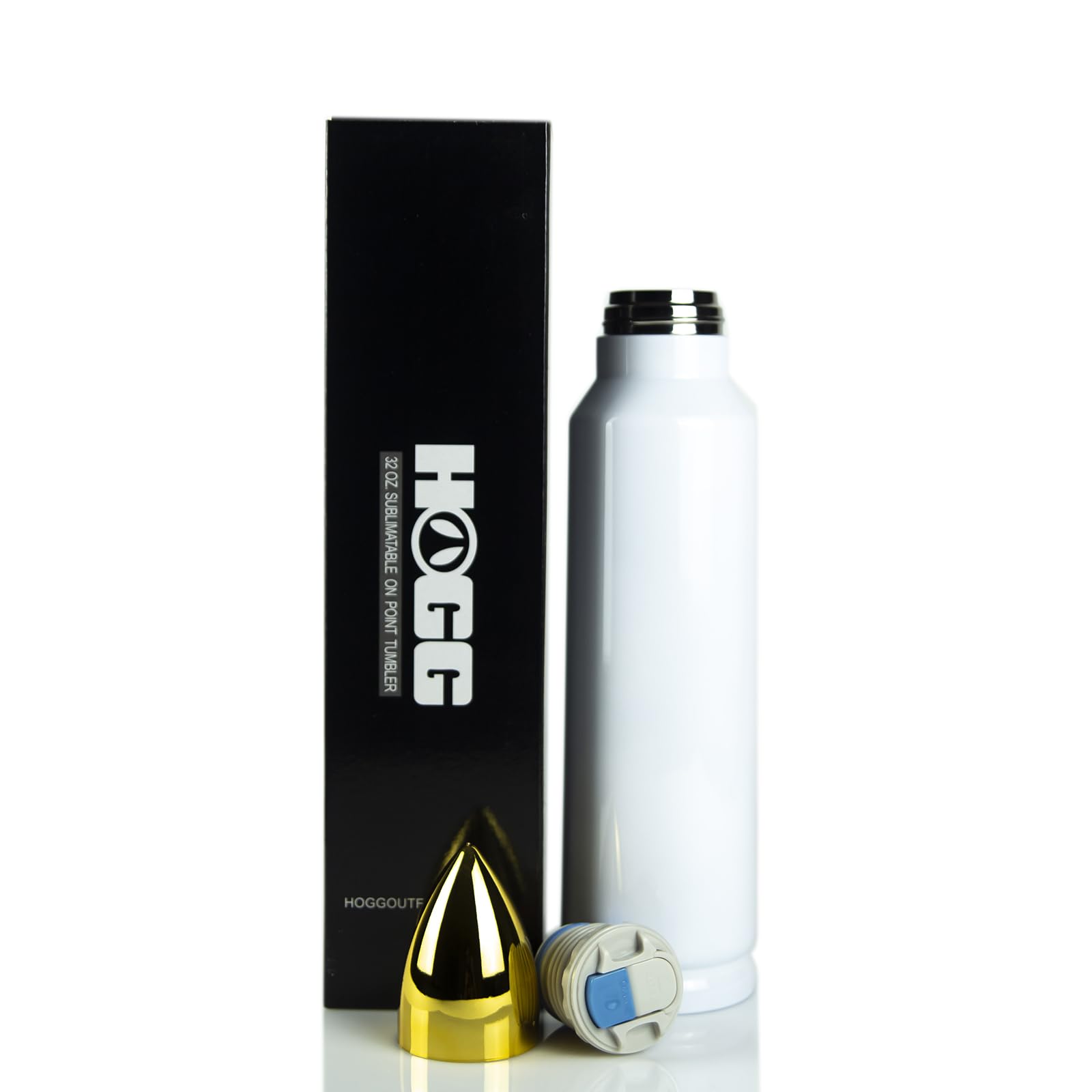 Hogg 17oz Sublimatable On Point Bullet Tumbler Case (25 Pack) DIY, Customizable, Add Logo, Vinyl, Alcohol Ink, or Glitter & Epoxy To Any Cup. Bulk/Wholesale Sublimation Tumblers